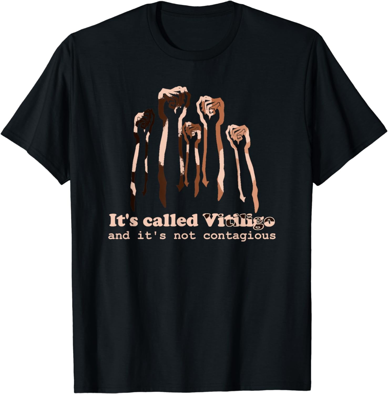 Vitiligo Quotes Skin Disease Awareness Vitiligo Messages T-Shirt ...