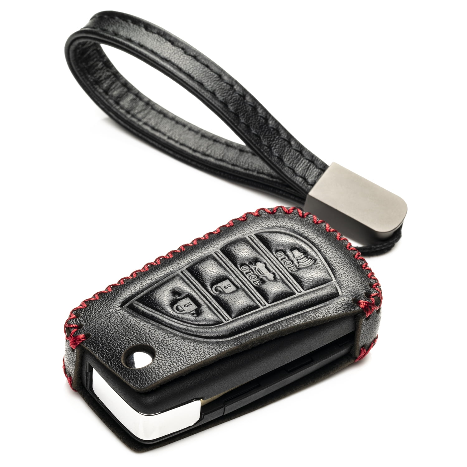 Vitodeco Genuine Leather Flip Key Fob Case Cover Protector with Key ...