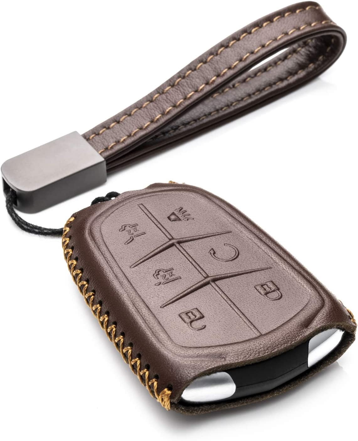 Vitodeco Genuine Leather Smart Key Fob Case Compatible for Cadillac XT4 ...
