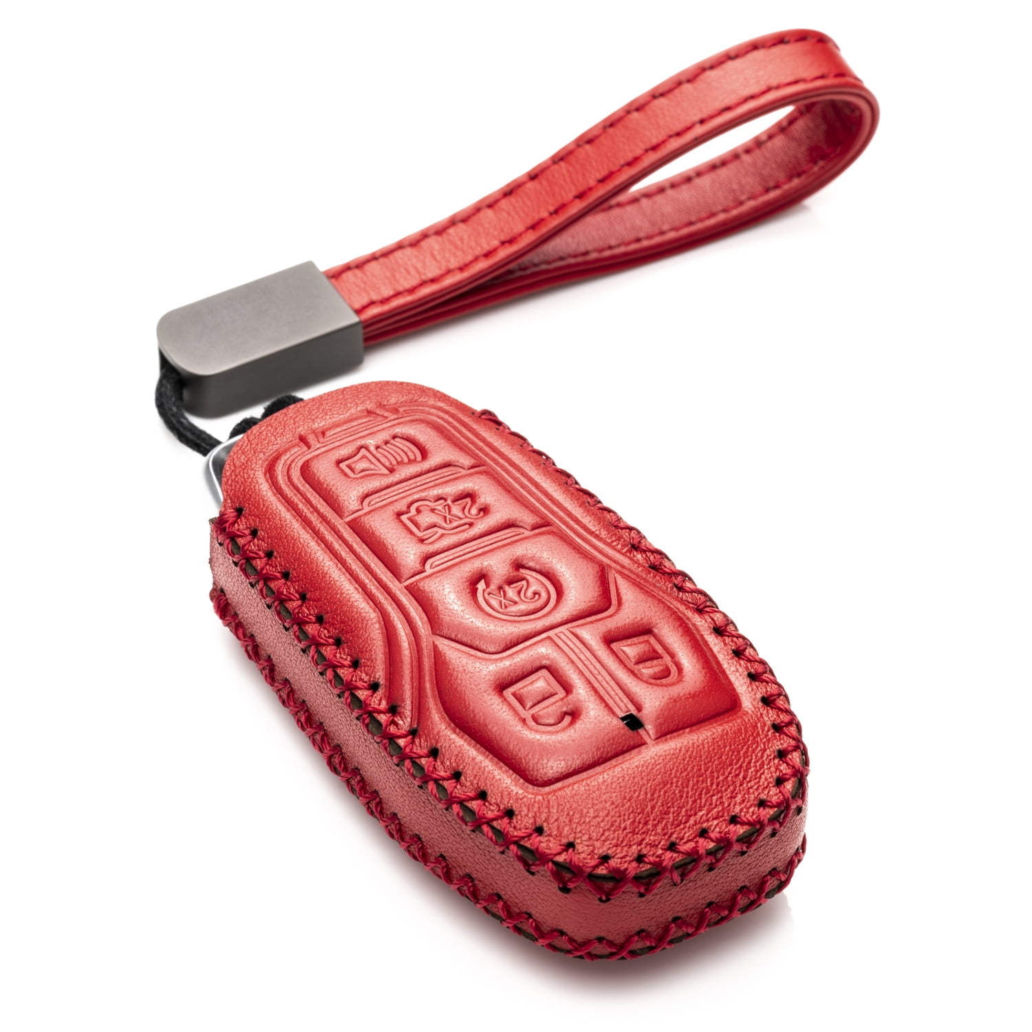 Vitodeco Genuine Leather Smart Key Fob Case Cover Protector Compatible for Ford Fusion, Explorer ...