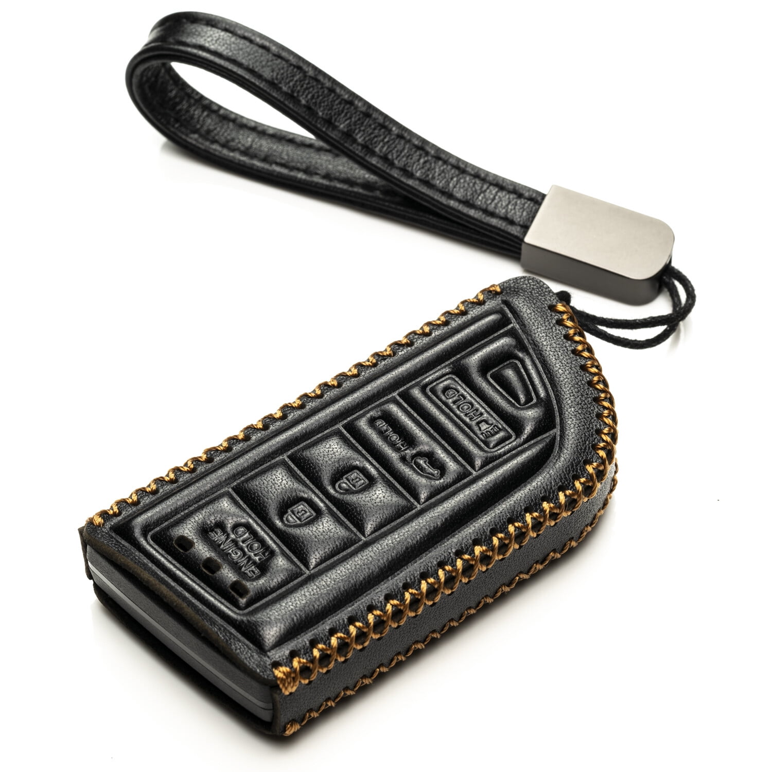 Vitodeco Genuine Leather Smart Key Fob Case with Leather Key Strap ...