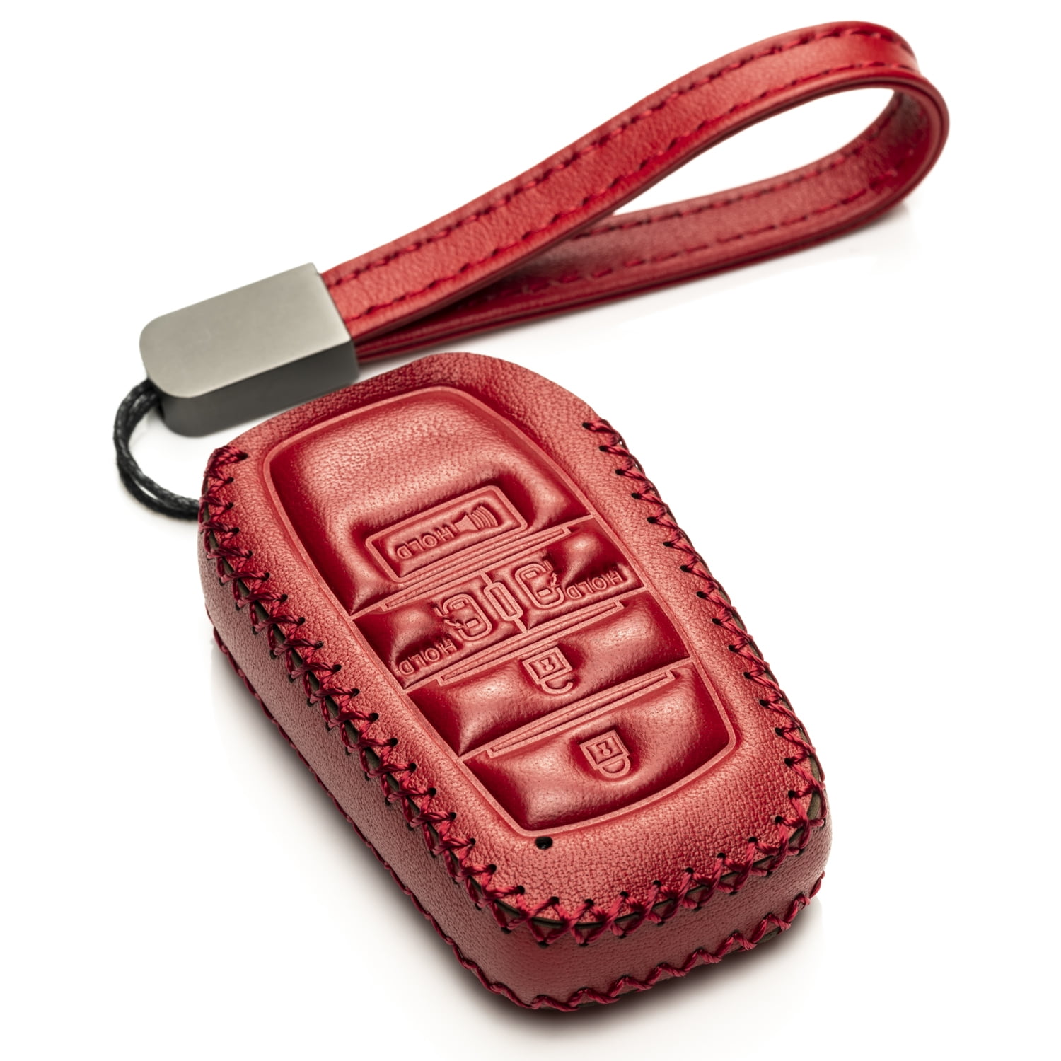 Vitodeco Genuine Leather Smart Key Fob Case with Leather Key Strap ...