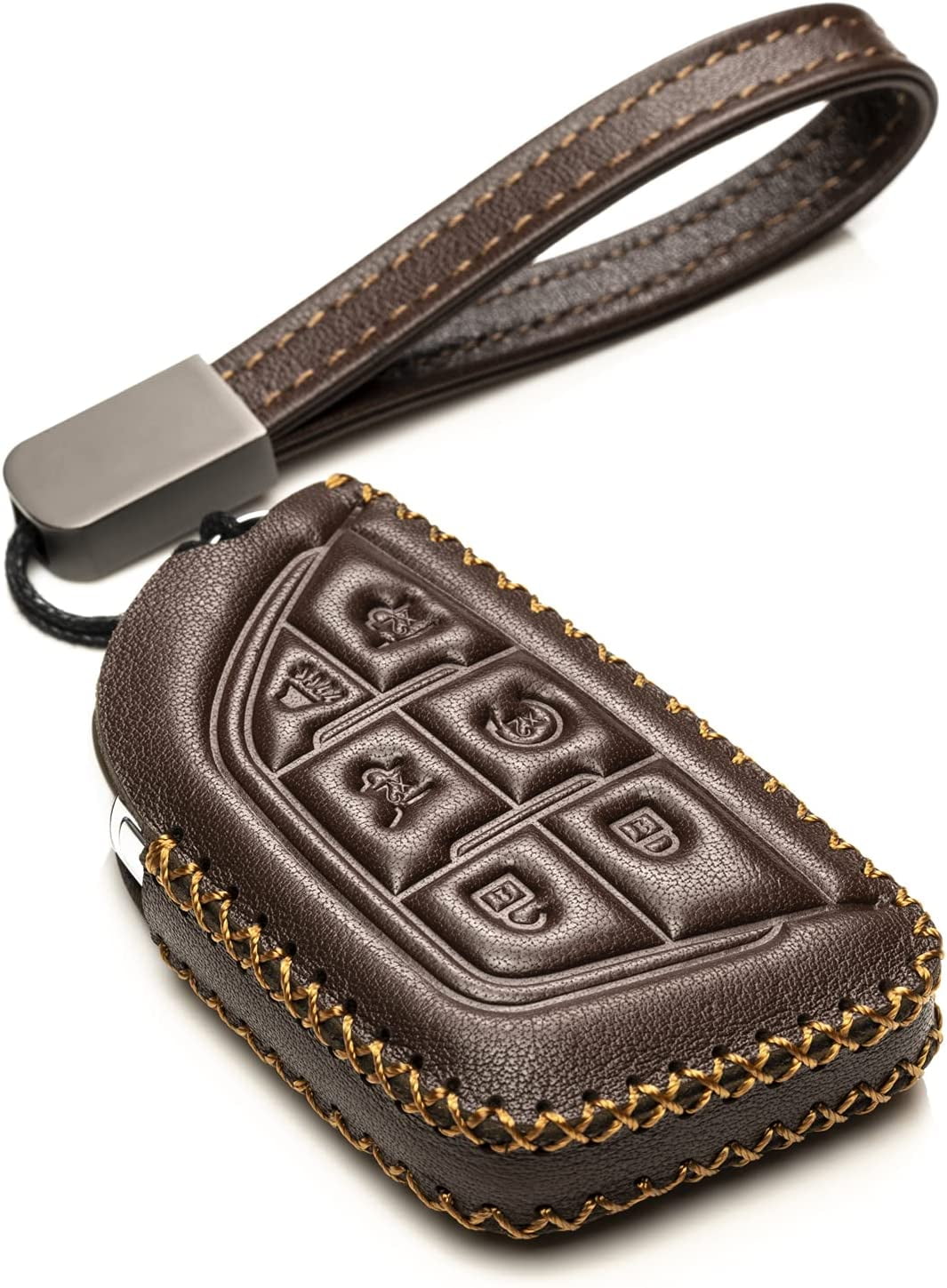 Vitodeco Genuine Leather Smart Key Fob Remote Case with Leather Key ...