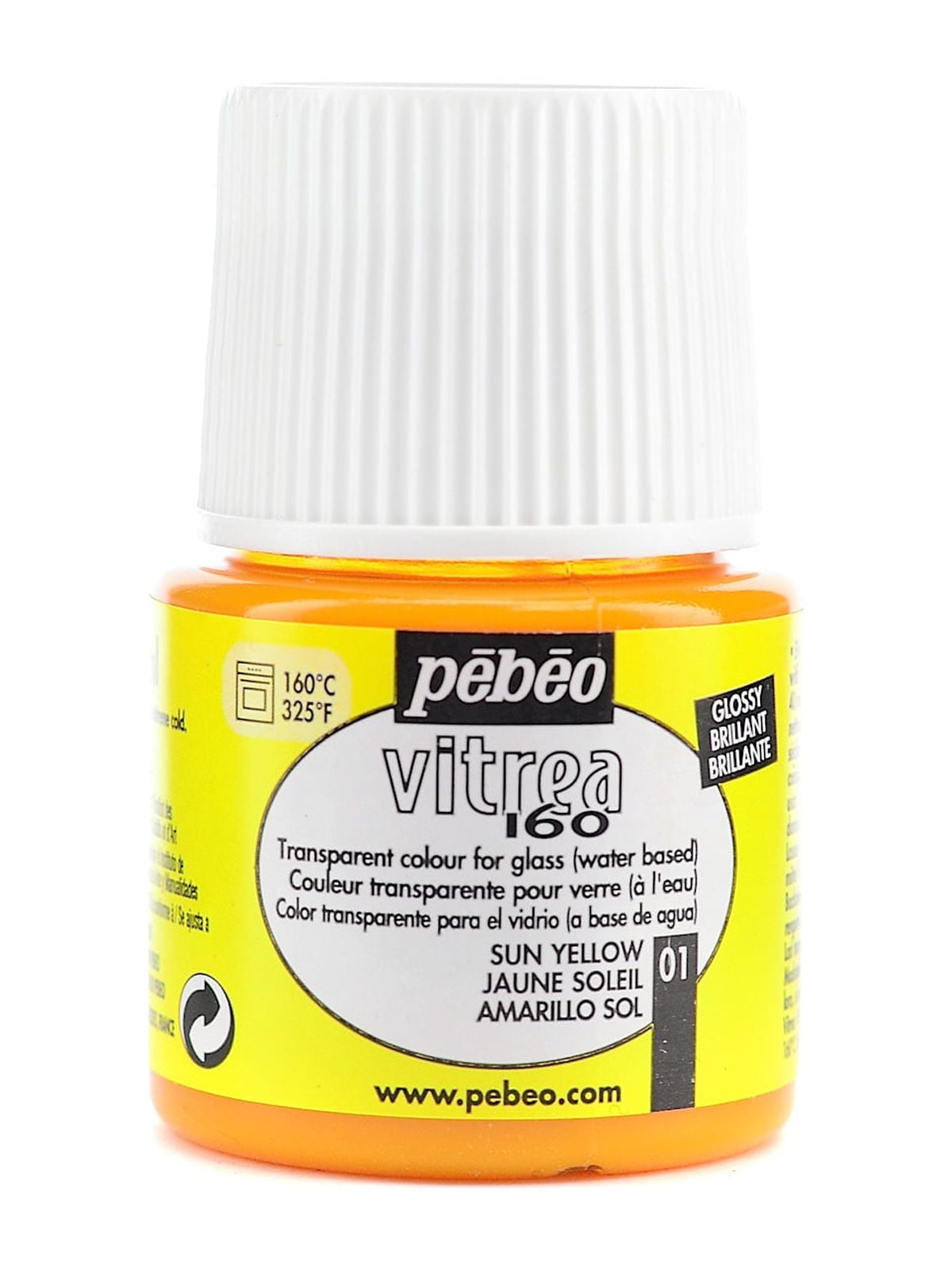 Vitrea 160 Glass Paint sun yellow, gloss, 45 ml (pack of 3) - Walmart.com