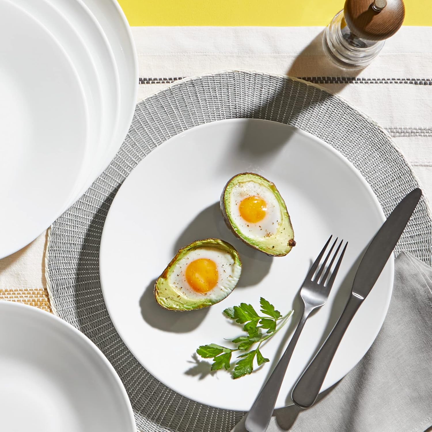 Vitrelle 4-Pieces 10.25" Glass Dinner Plates Chip & Crack Resistant ...