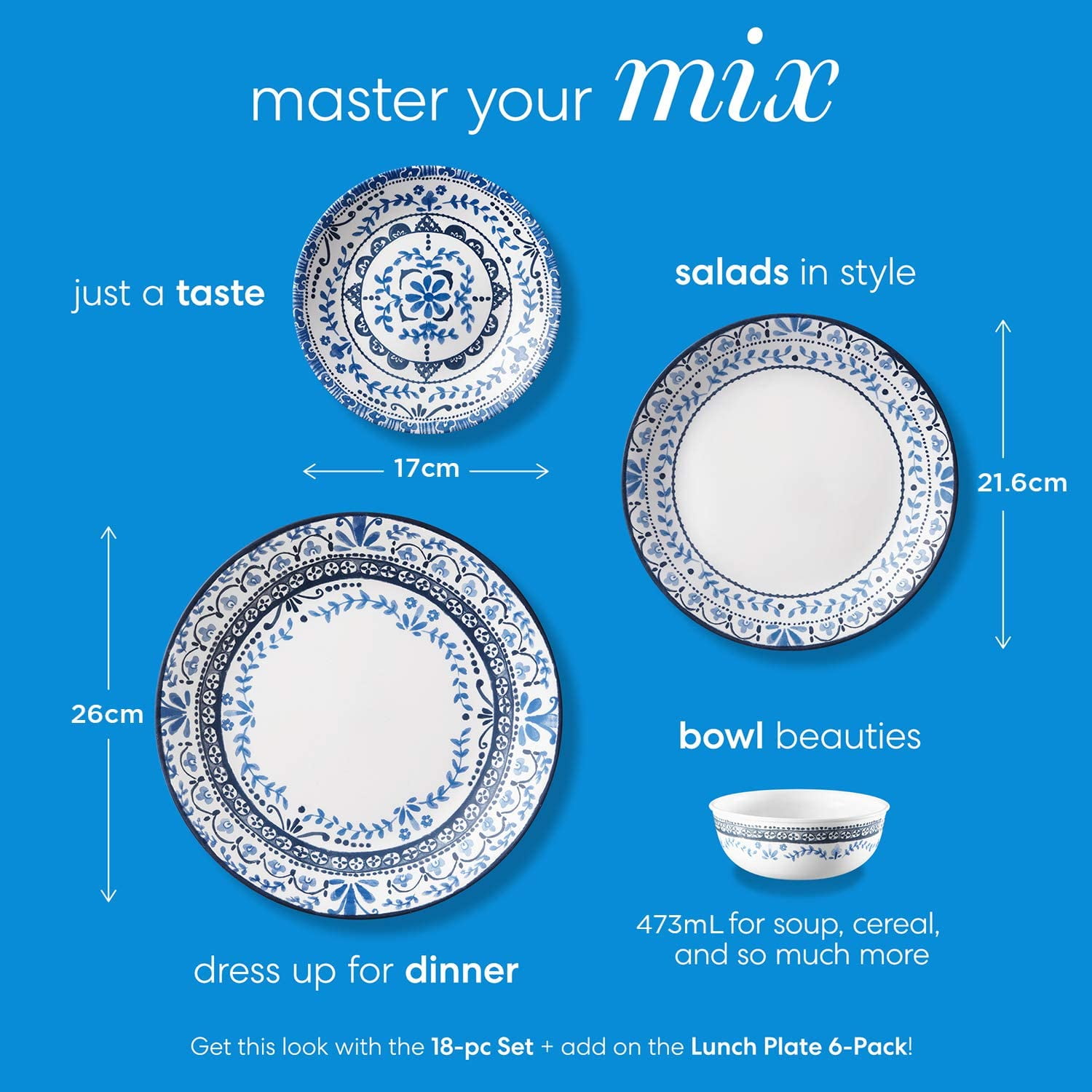 Vitrelle Salad Plates Set, 9-Inch Triple Layer Glass Chip Resistant ...
