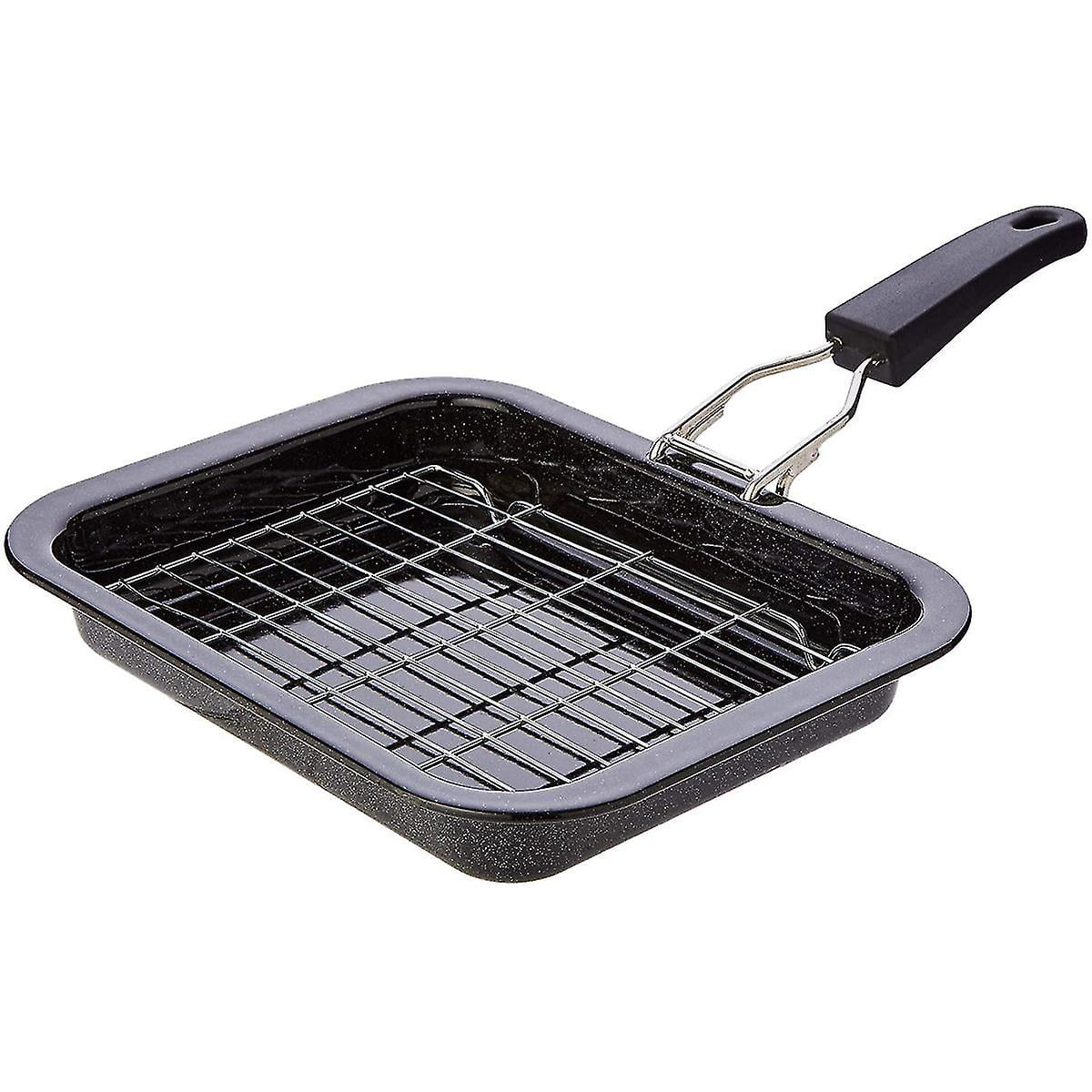 Vitreous Enamel Small Grill Pan and Rack 28cm x 22cm Y6942 - Walmart.com