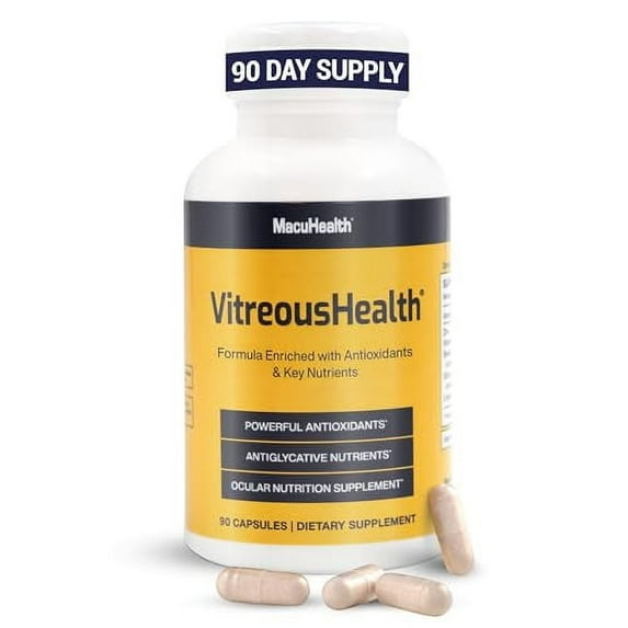 MacuHealth Vitreous Health Eye Floaters Supplement 90 Capsules 3-Month ...