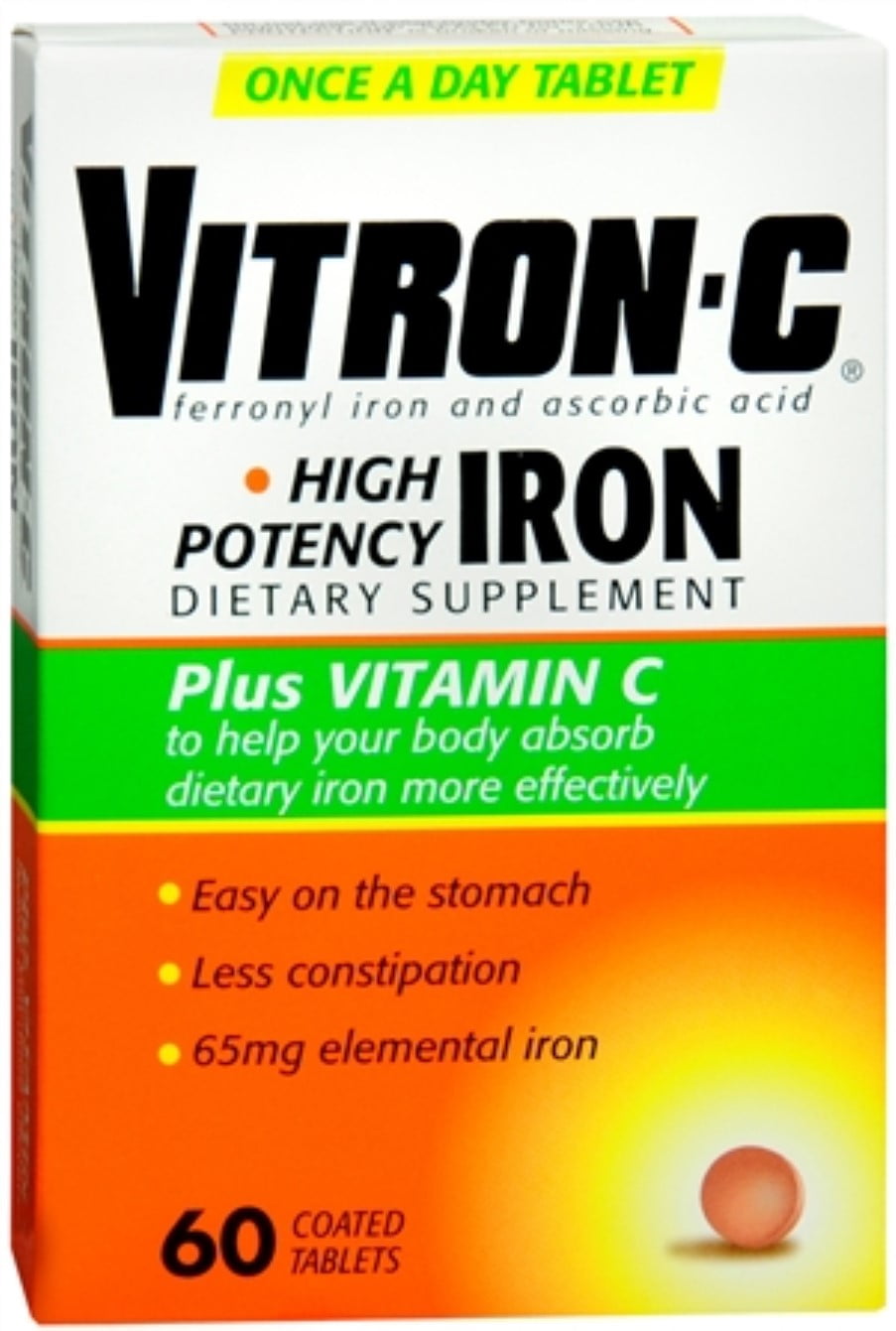 Vitron-C Coated Tablets 60 Tablets (Pack of 2) - Walmart.com