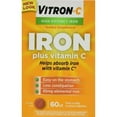Vitron-C Iron Supplement, High Potency with 125 mg Vitamin C, 60 Count ...