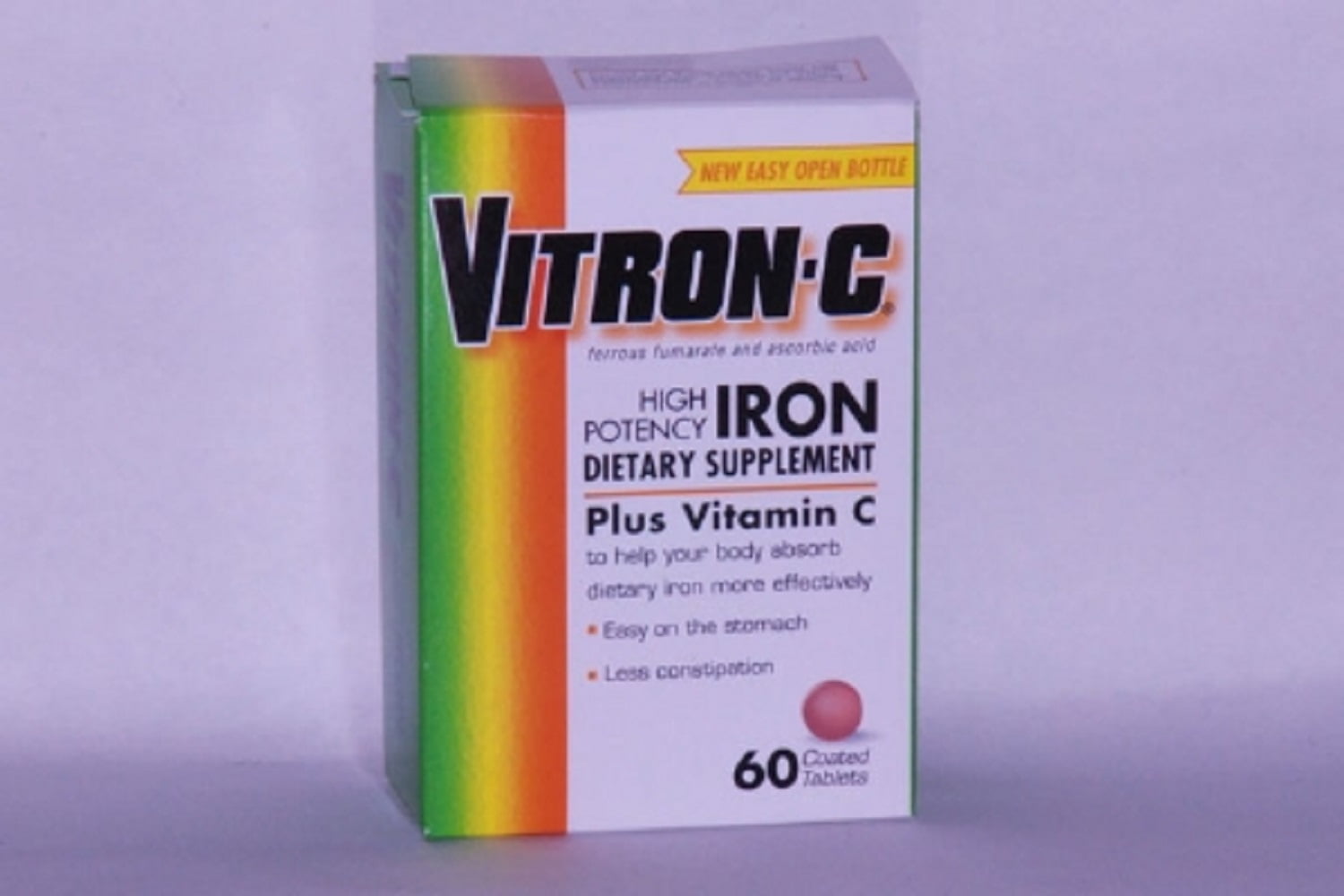 Vitron-C Iron Supplement, 125 mg and 65 mg Strength, Coated Tablets, 60 ...