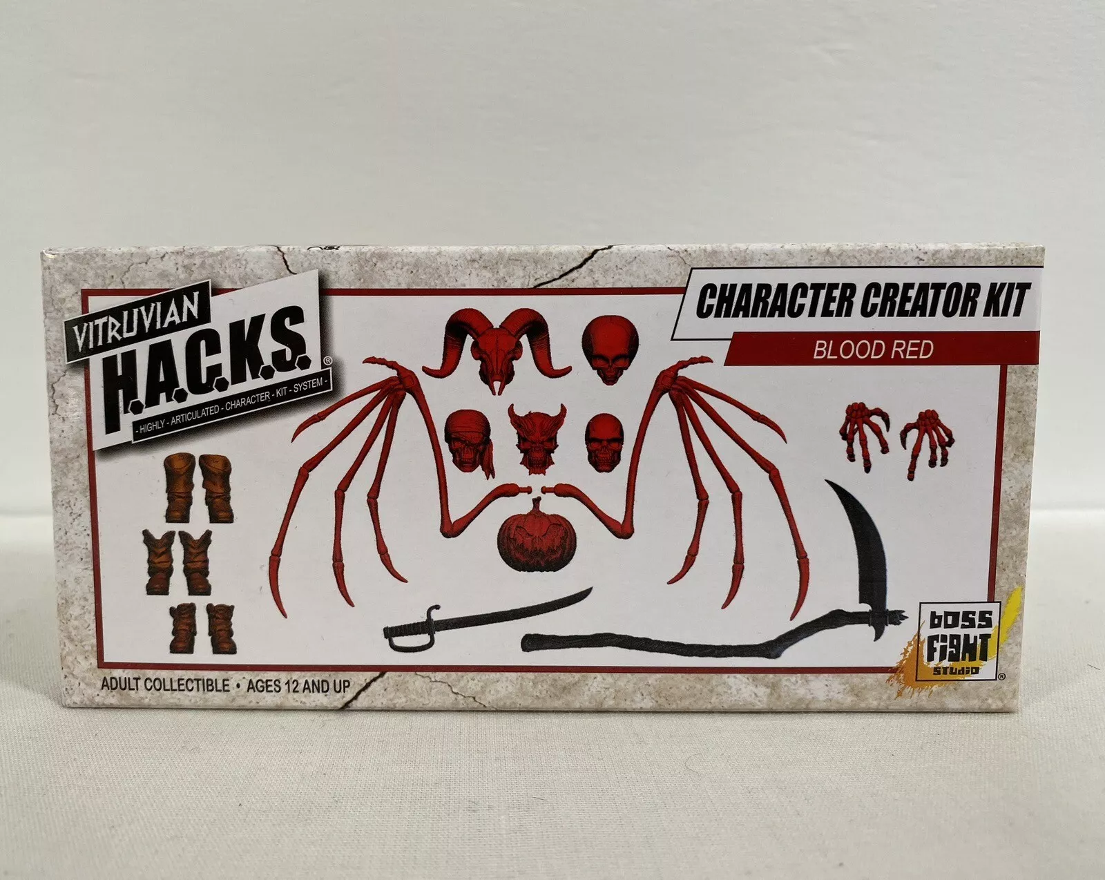 Vitruvian Hacks Character Creator Kit Skeleton Blood Red 4" accessory ...