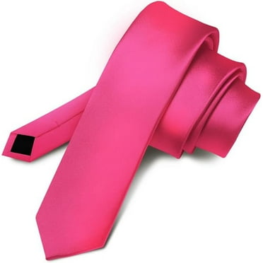 Mens Solid Hot Pink Ties Necktie - Walmart.com