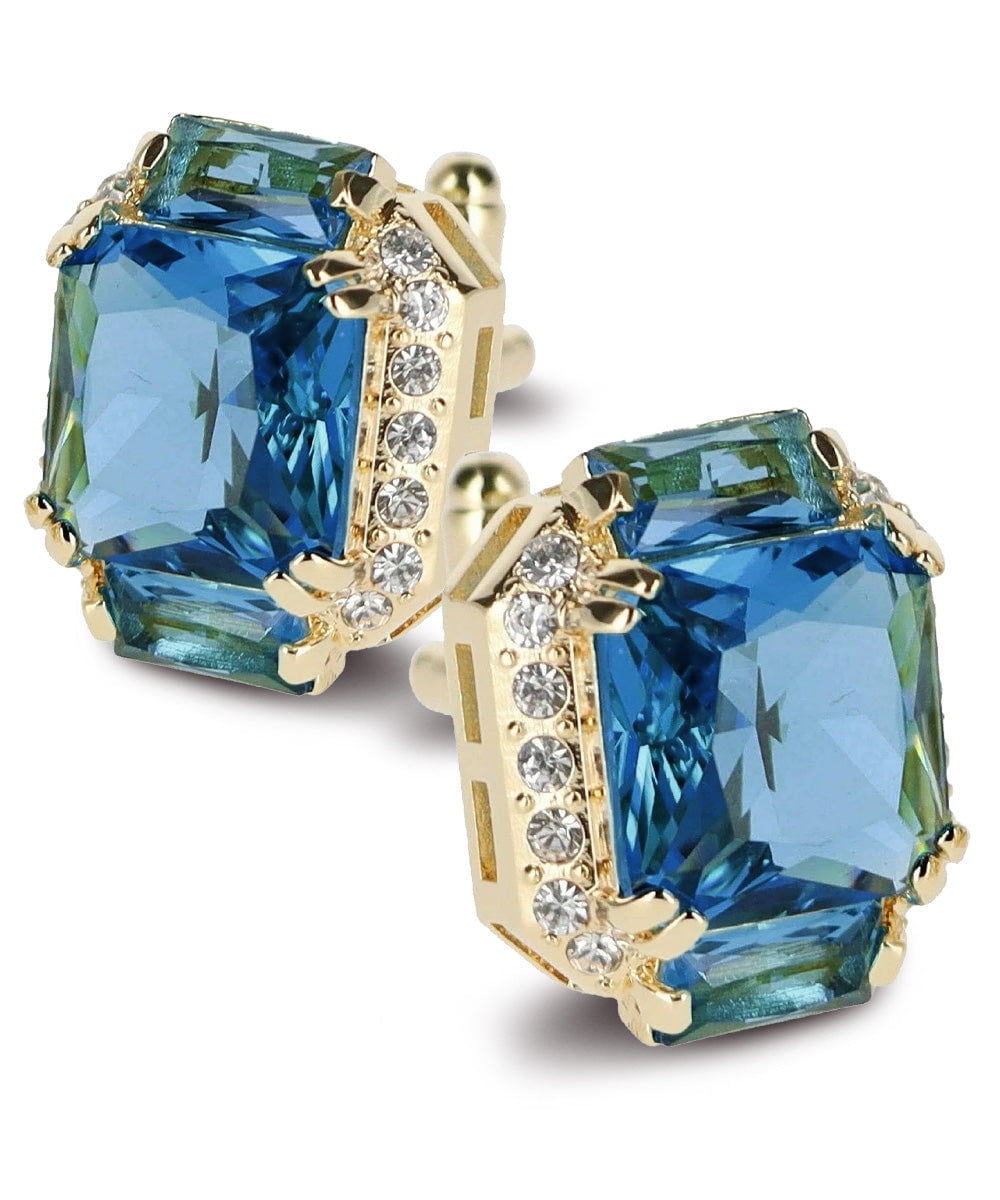 Vittorio Vico Large Rectangular Diamond Flanked Colorstone Crystal ...