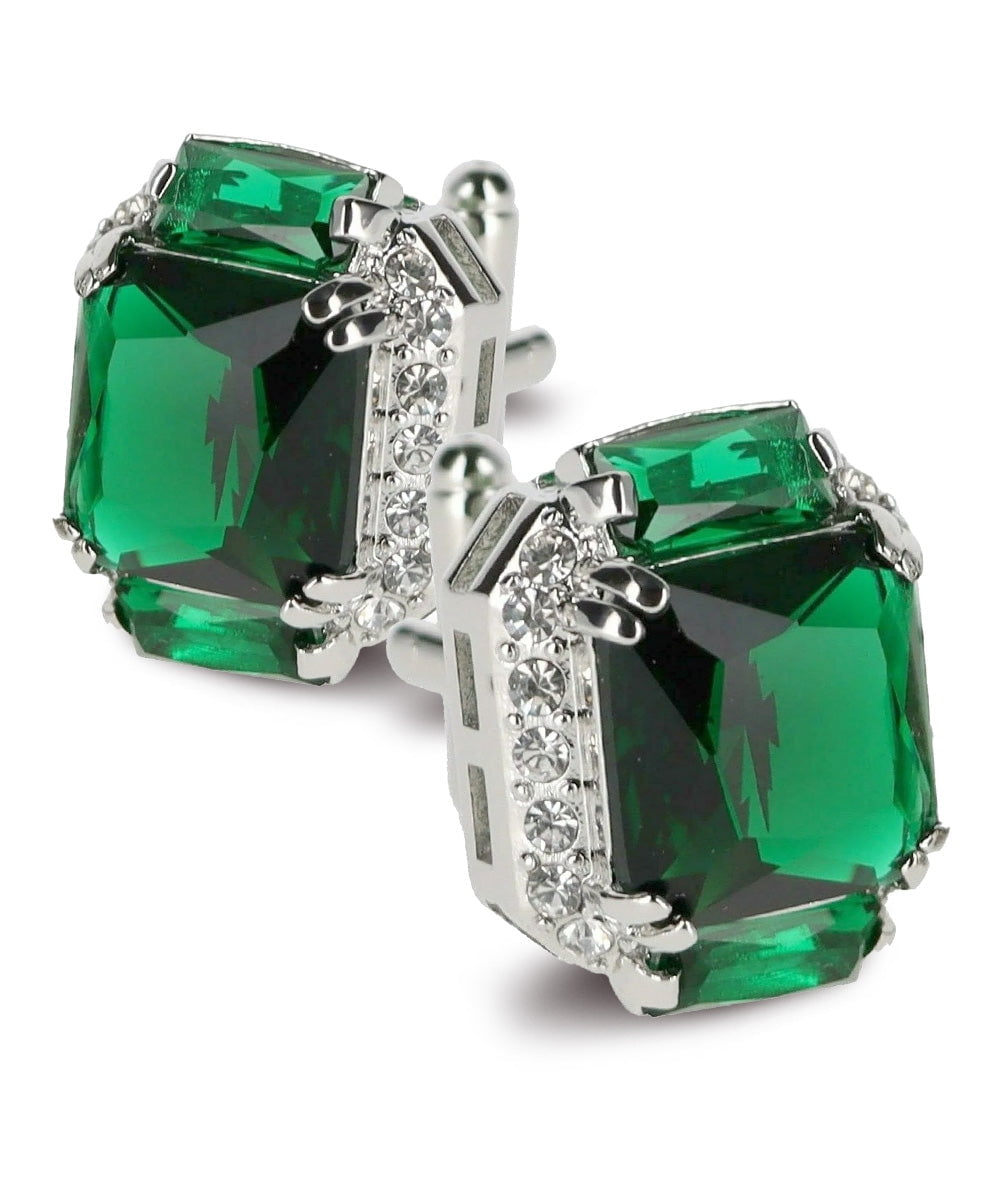 Vittorio Vico Large Rectangular Diamond Flanked Colorstone Crystal ...