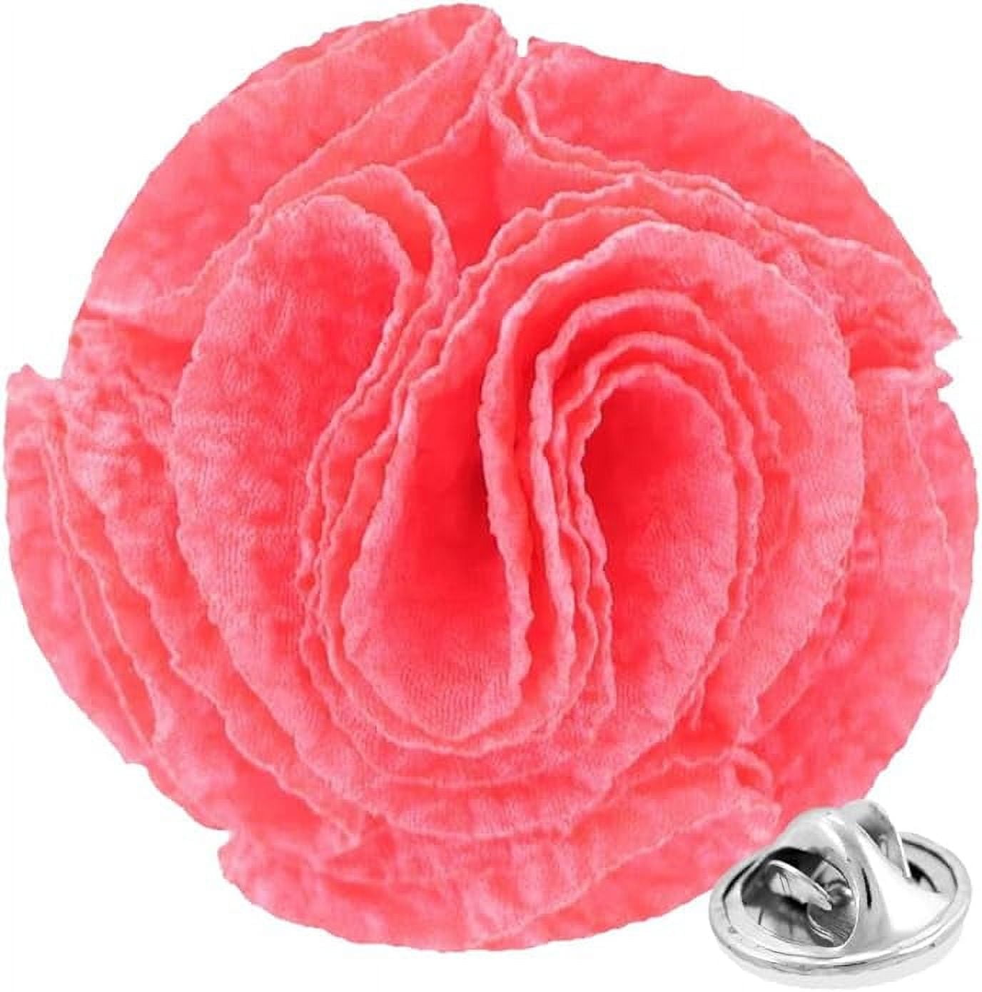 Vittorio Vico Men's Formal Solid Rose Seersucker Flower Lapel Pin ...