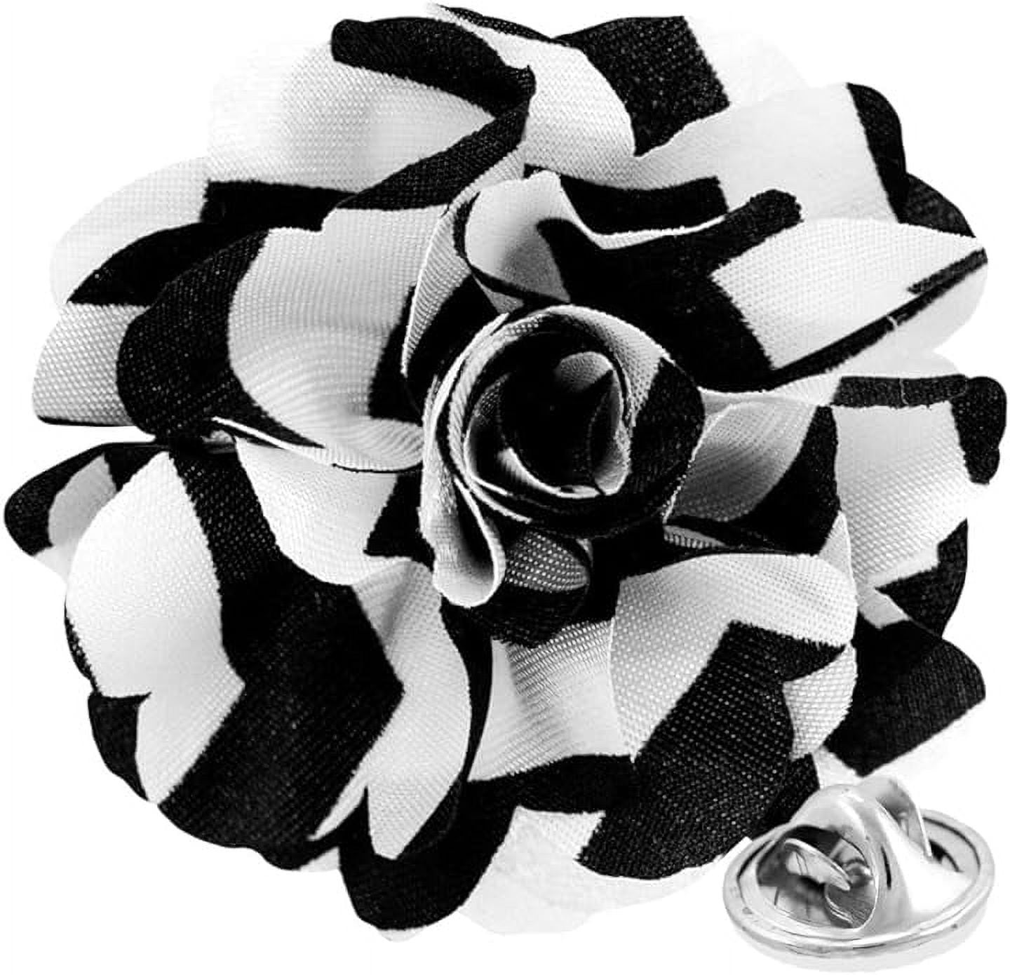 Vittorio Vico Men's Formal Striped Flower Lapel Pin: Flower Pin Suit ...