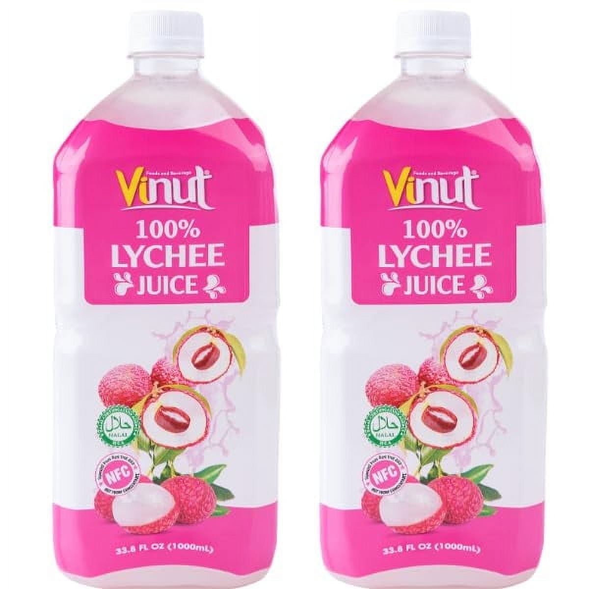 Viunt 100% Lychee Juice drink-No added Sugar, Not from Concentrate ...