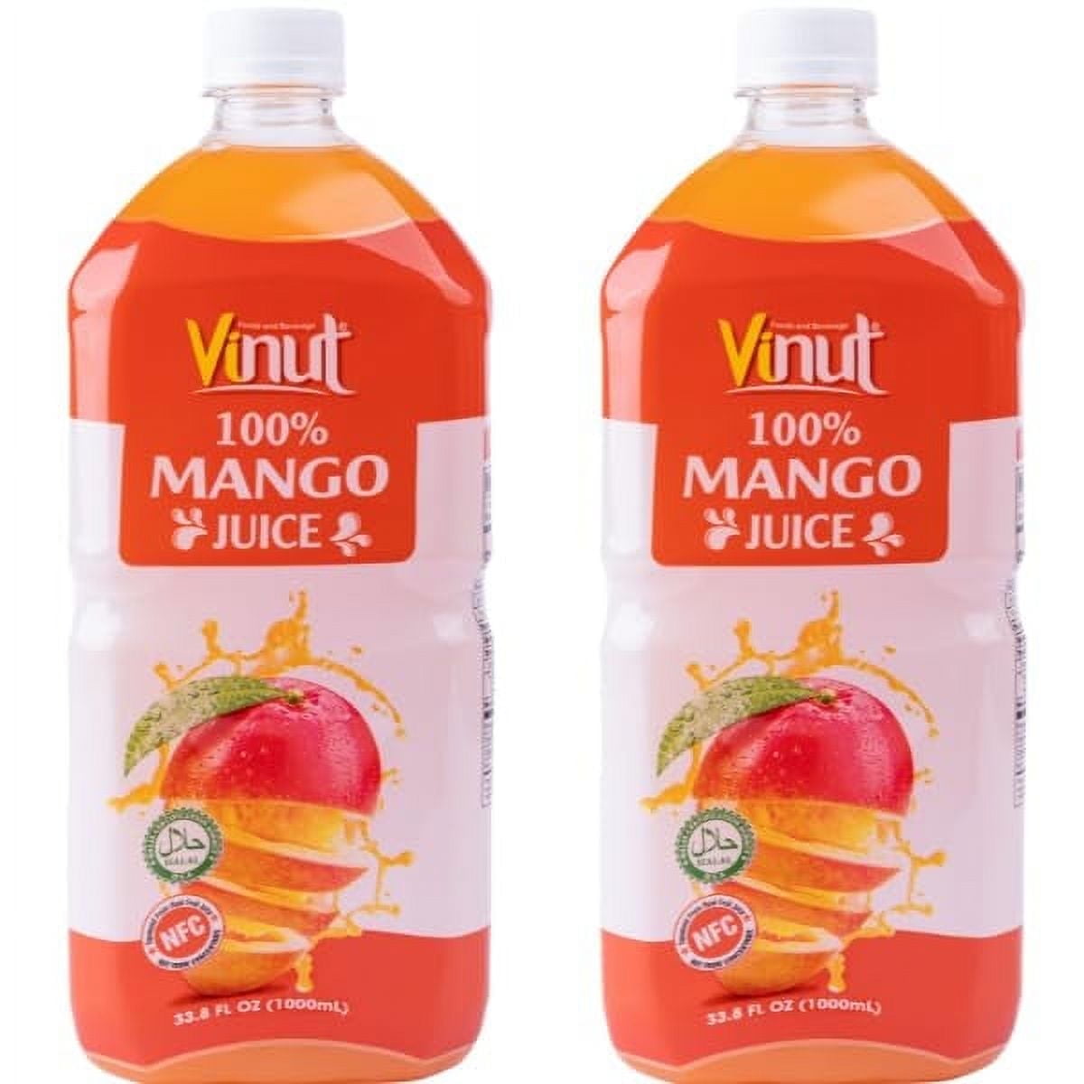 Vinut 100% Mango Juice, No Added Sugar, Not From Concentrate, Fresh, 33 ...