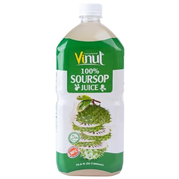Viunt 100% Soursop Juice-No added Sugar, Not from Concentrate, Fresh ...