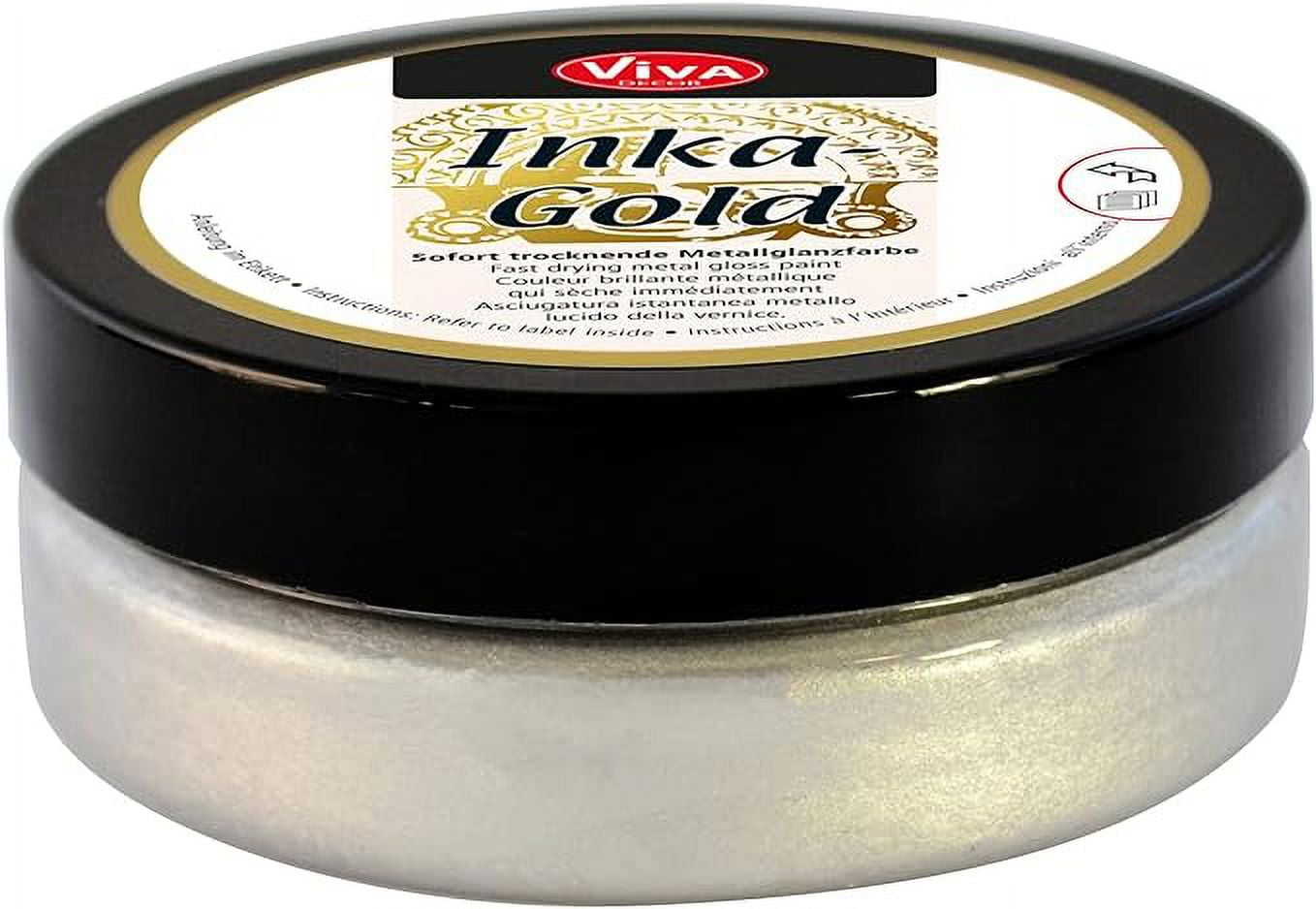 Viva Decor 62.5gm Inka Gold Metal Gloss Paint, Platinum - Walmart.com