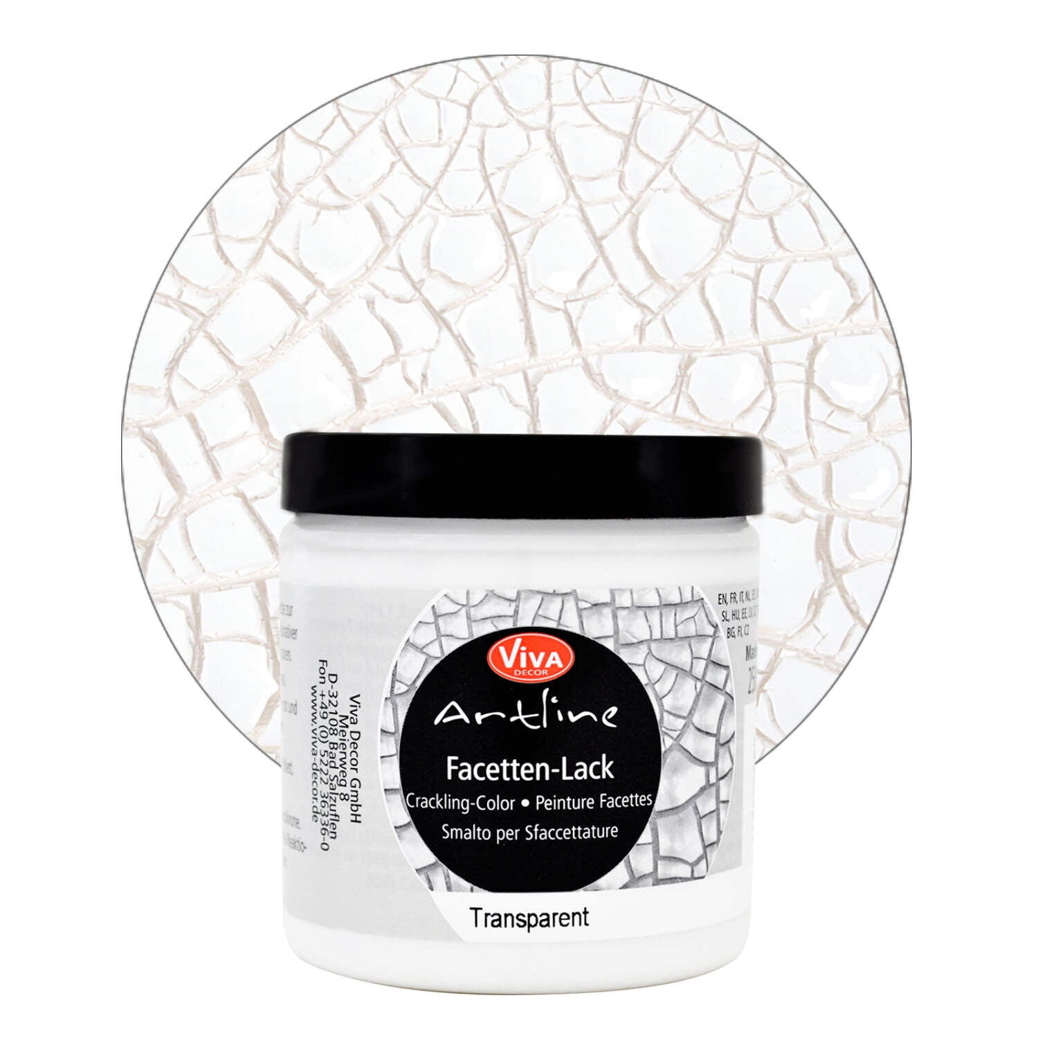 Viva Decor- Acrylic Texture Paste Crackle Medium (Transparent , 8,45 fl ...