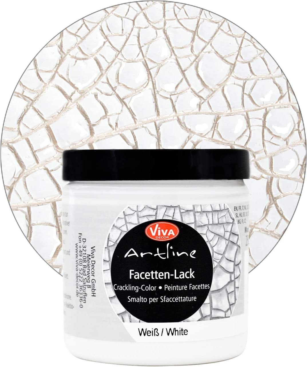 Facetten Lack - texture paste crackle medium (white, 8,45 fl oz ...