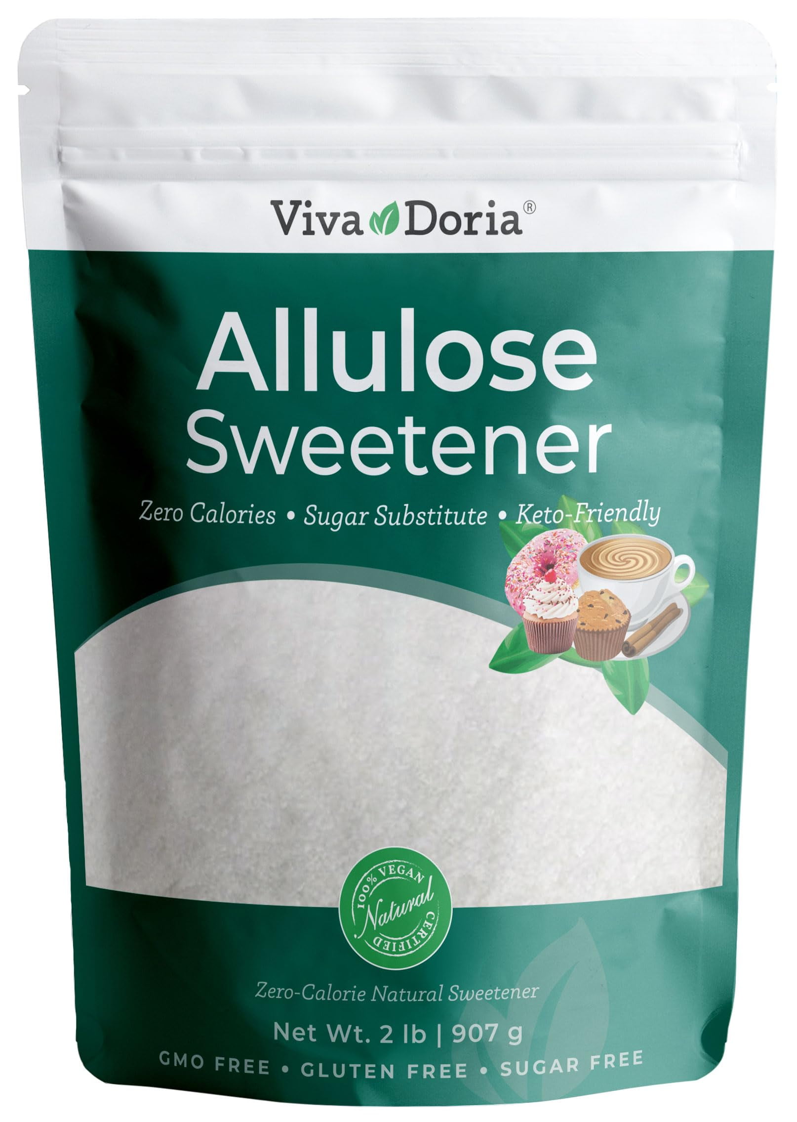 Viva Doria Allulose Sweetener, DEF29 2 lb (907g) | Calorie Sugar ...