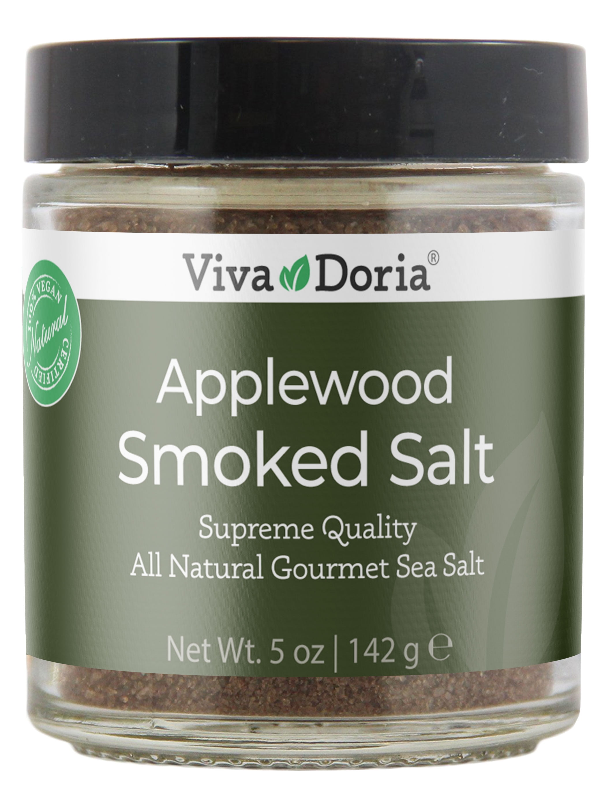 Viva Doria Gourmet Applewood Smoked Sea Salt - Healthy Fine Grain, 5 Oz ...