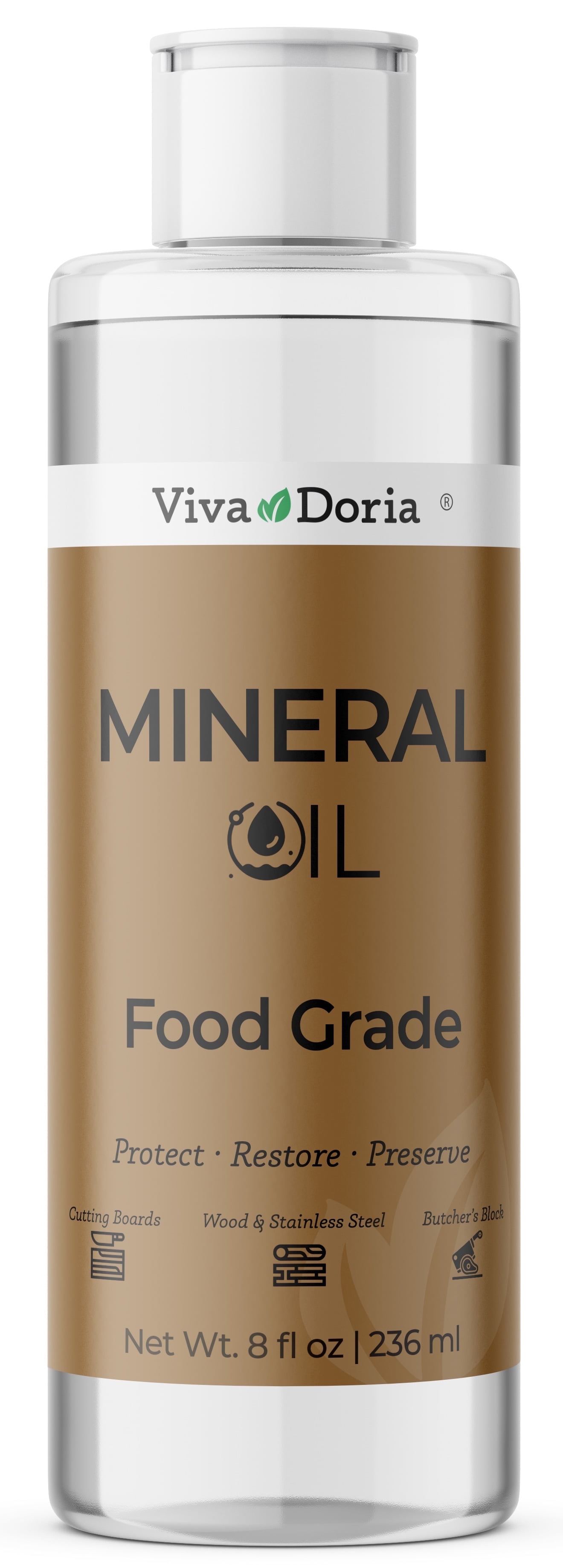 Viva Doria Food Grade Mineral Oil, Conditioner for Wood Cutting Board ...