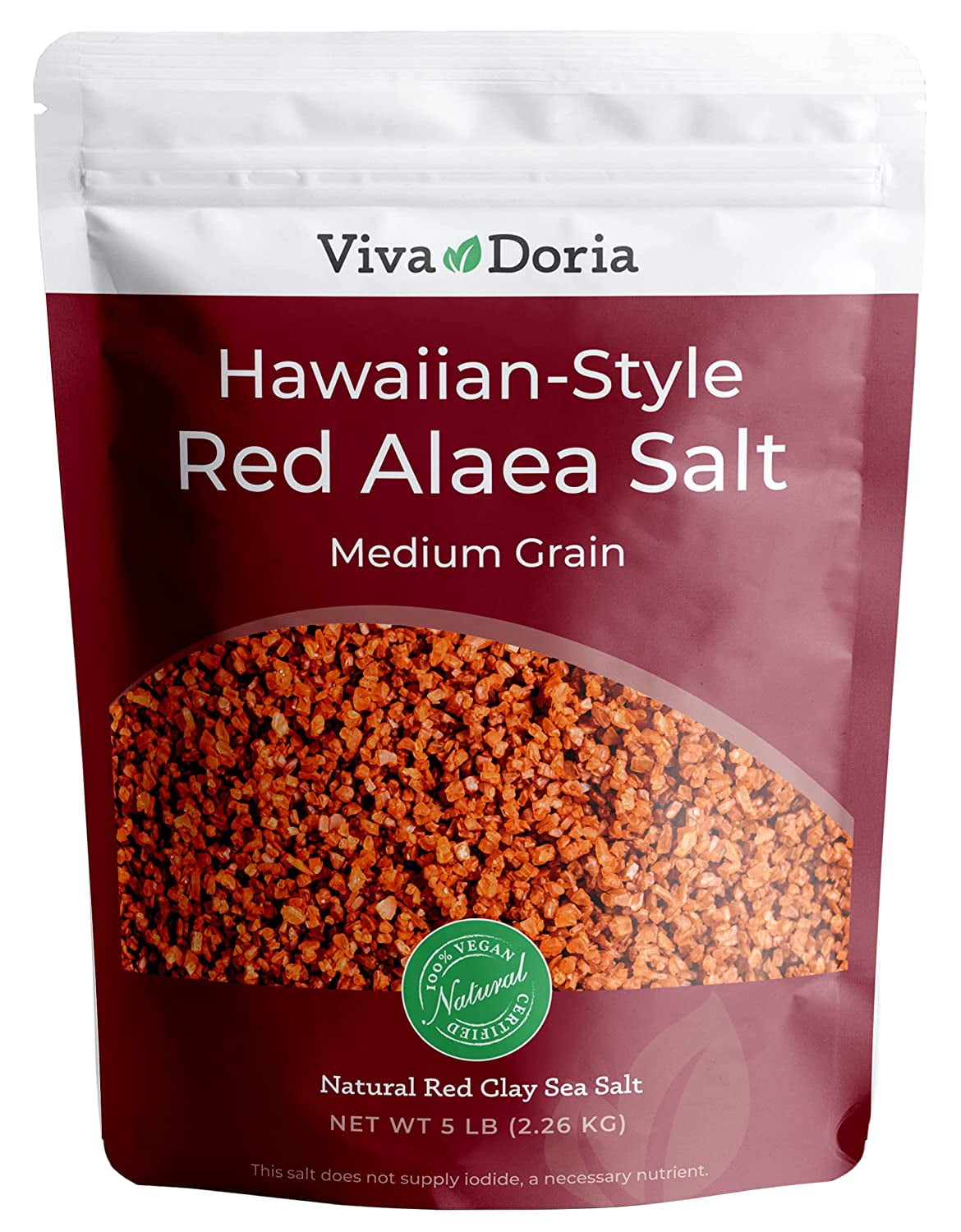 Viva Doria Hawaiian Red Alaea Sea Salt, Medium Grain, 5 lb - Walmart.com