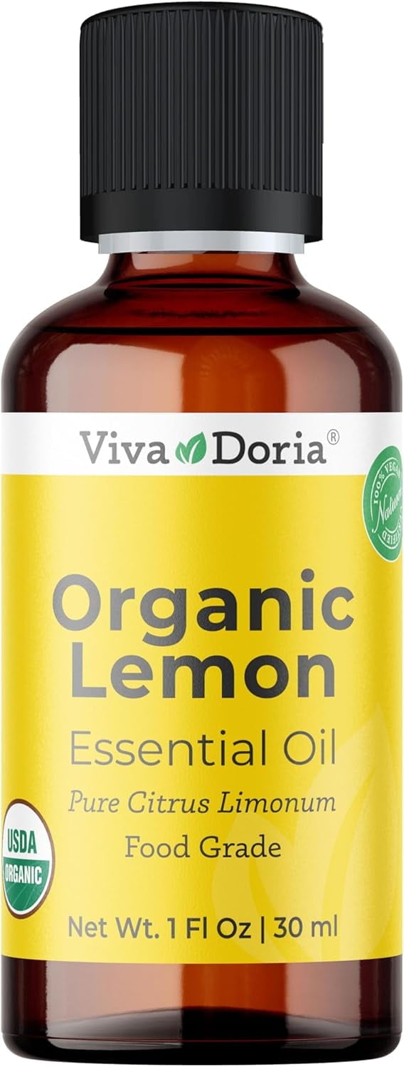 Viva Doria Lemon Essential Oil, USDA Certified, Organic Lemon Oil, 100% ...