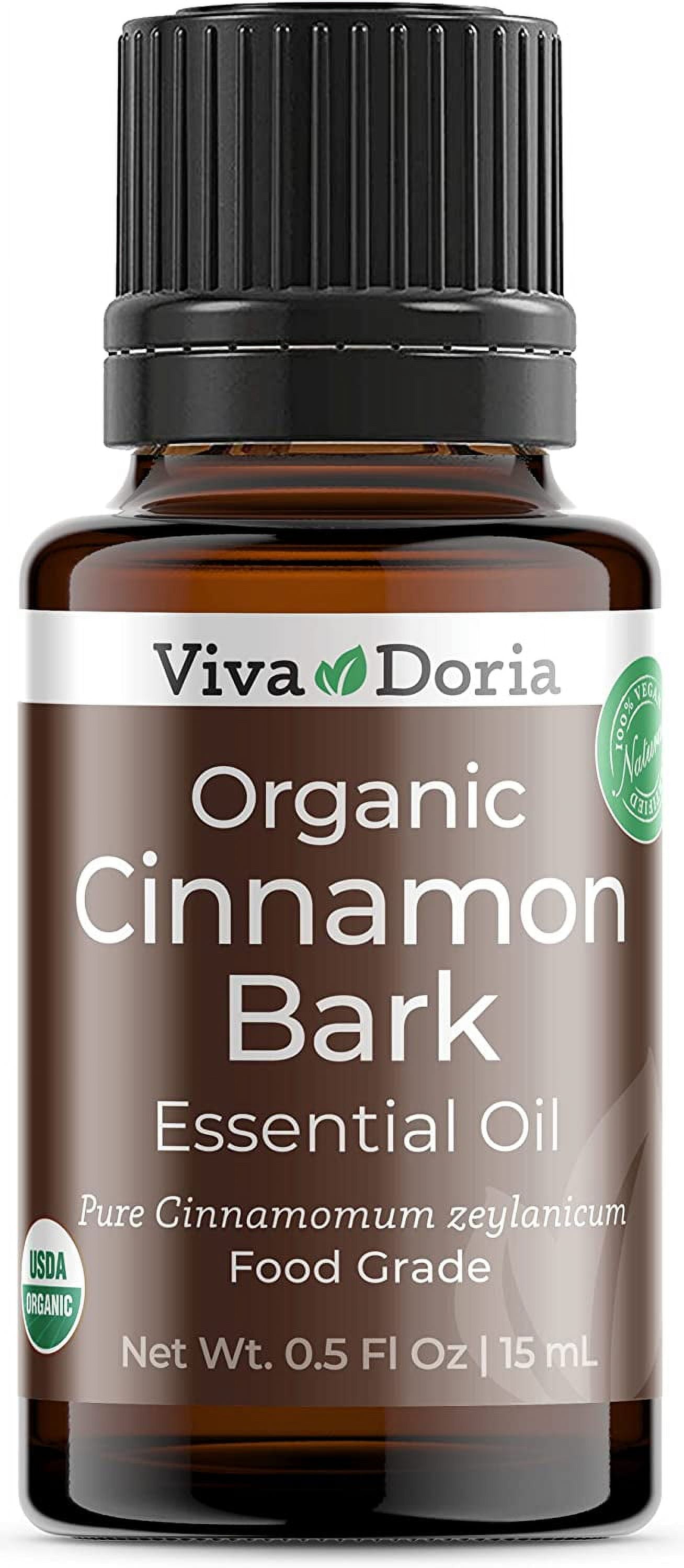 Viva Doria Organic Cinnamon Bark Essential Oil, Pure, Edible, Grocery ...