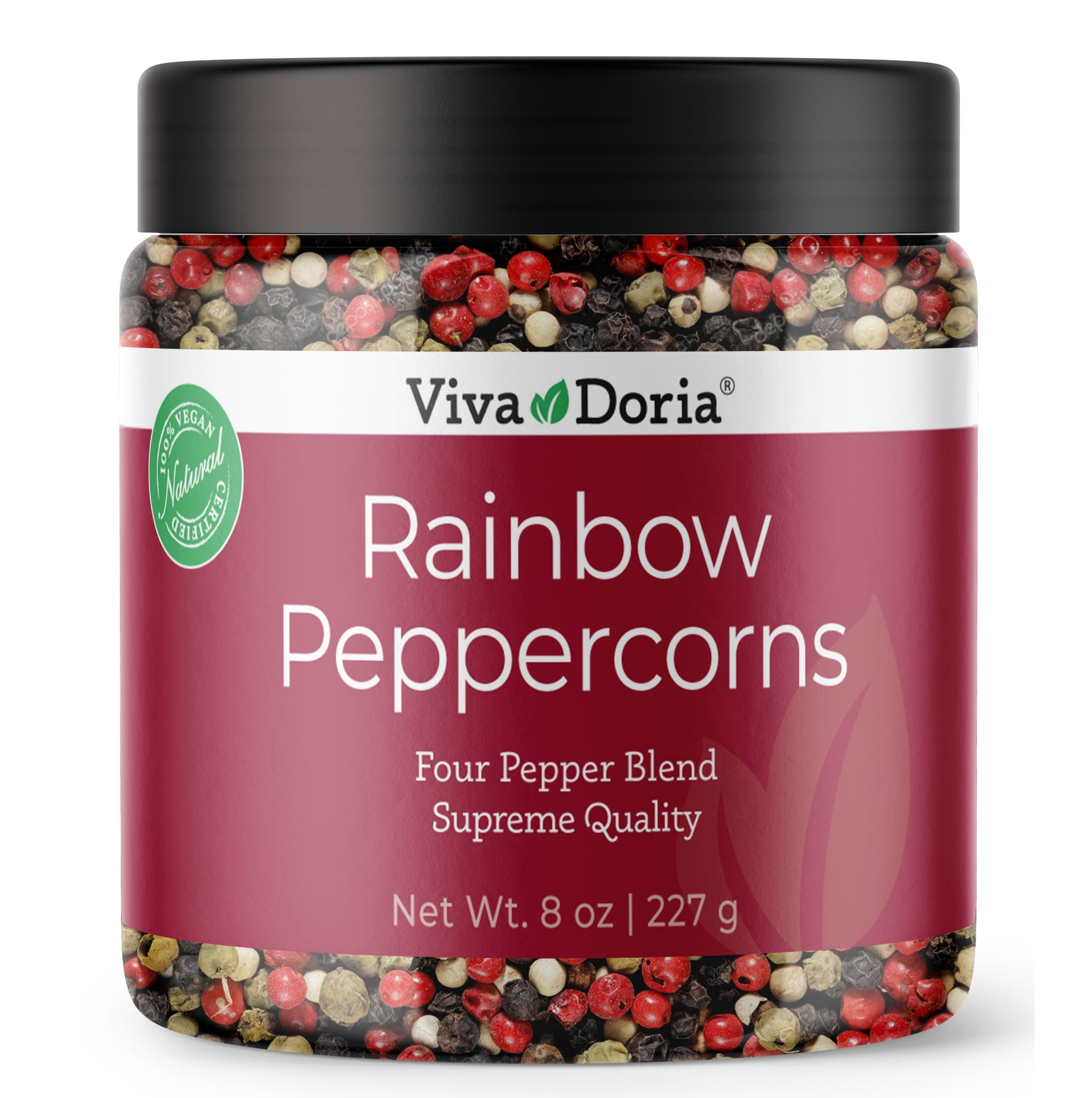 Viva Doria Rainbow Blend VTF5 Peppercorn, Steam Sterilized Whole Black ...