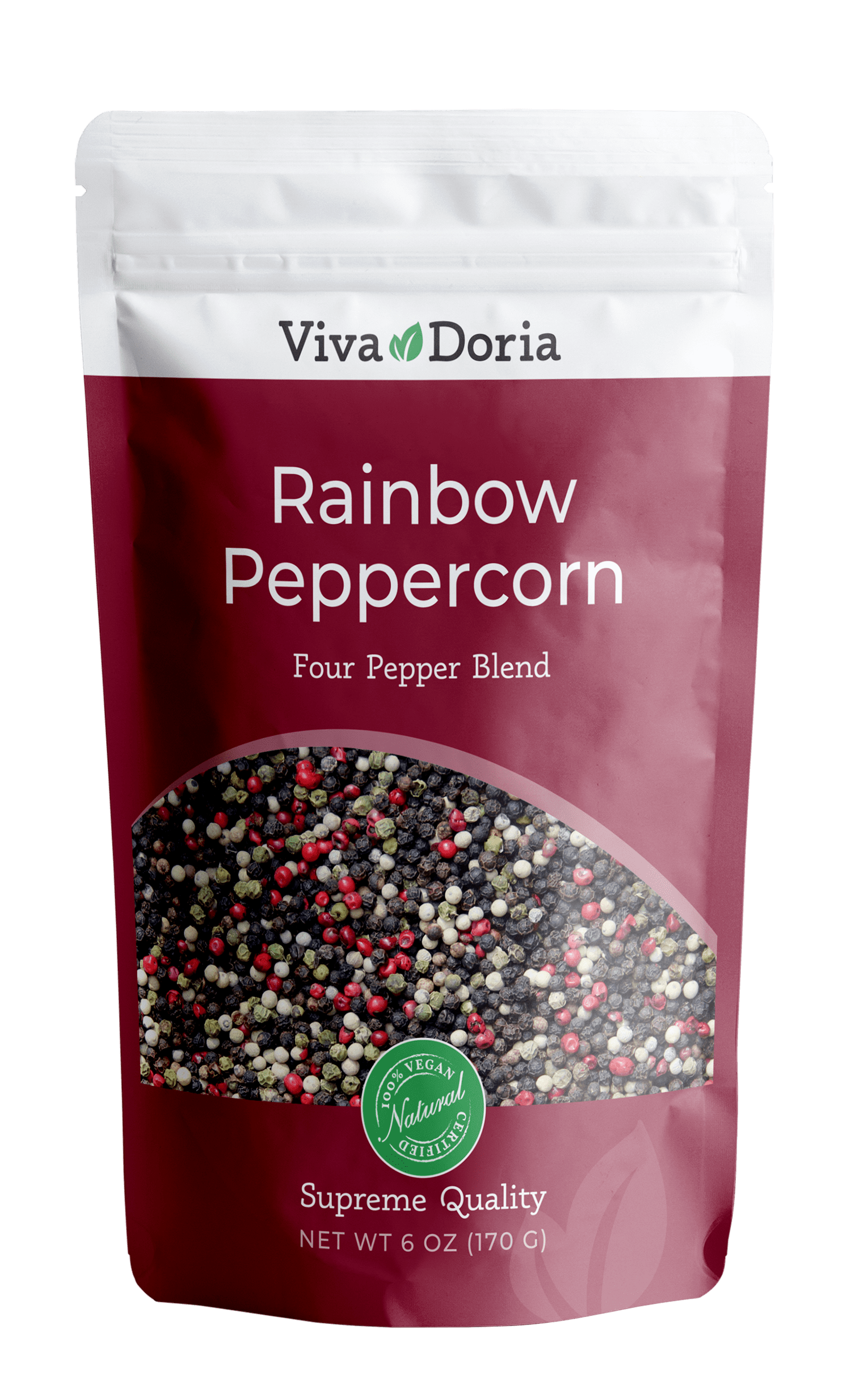 Viva Doria Rainbow Peppercorns - Four Peppercorn Blend, Whole Black ...
