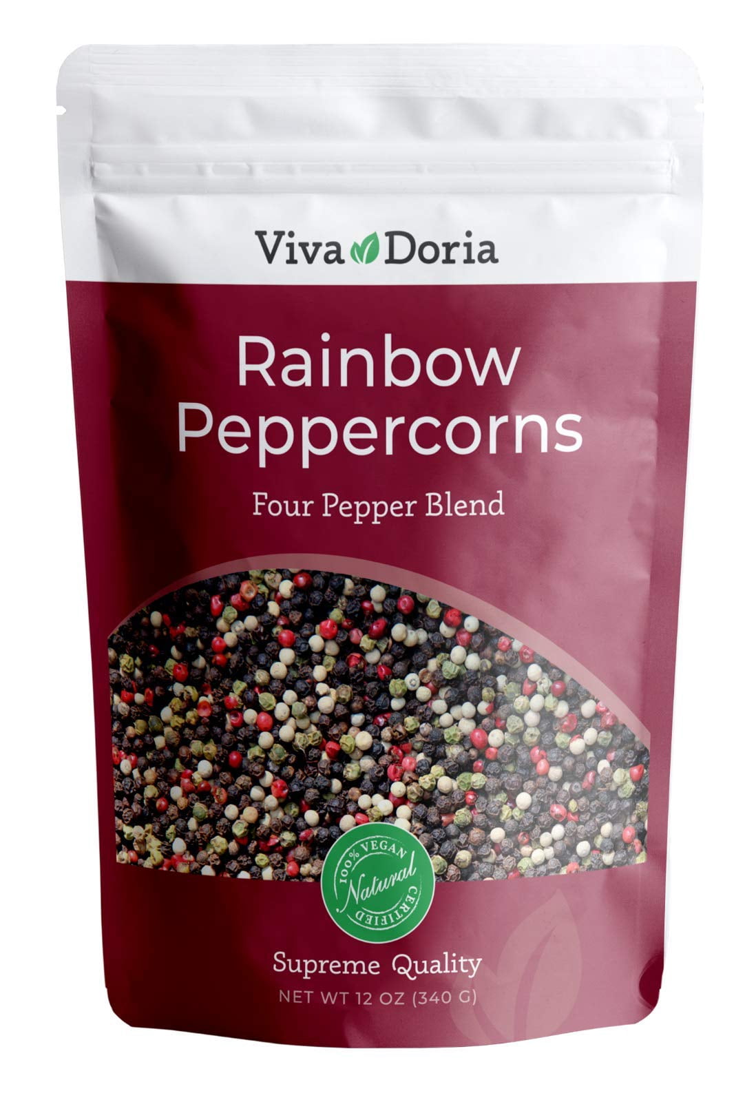 Viva Doria Rainbow Peppercorns HMF23 Blend, Steam Sterilized Whole ...