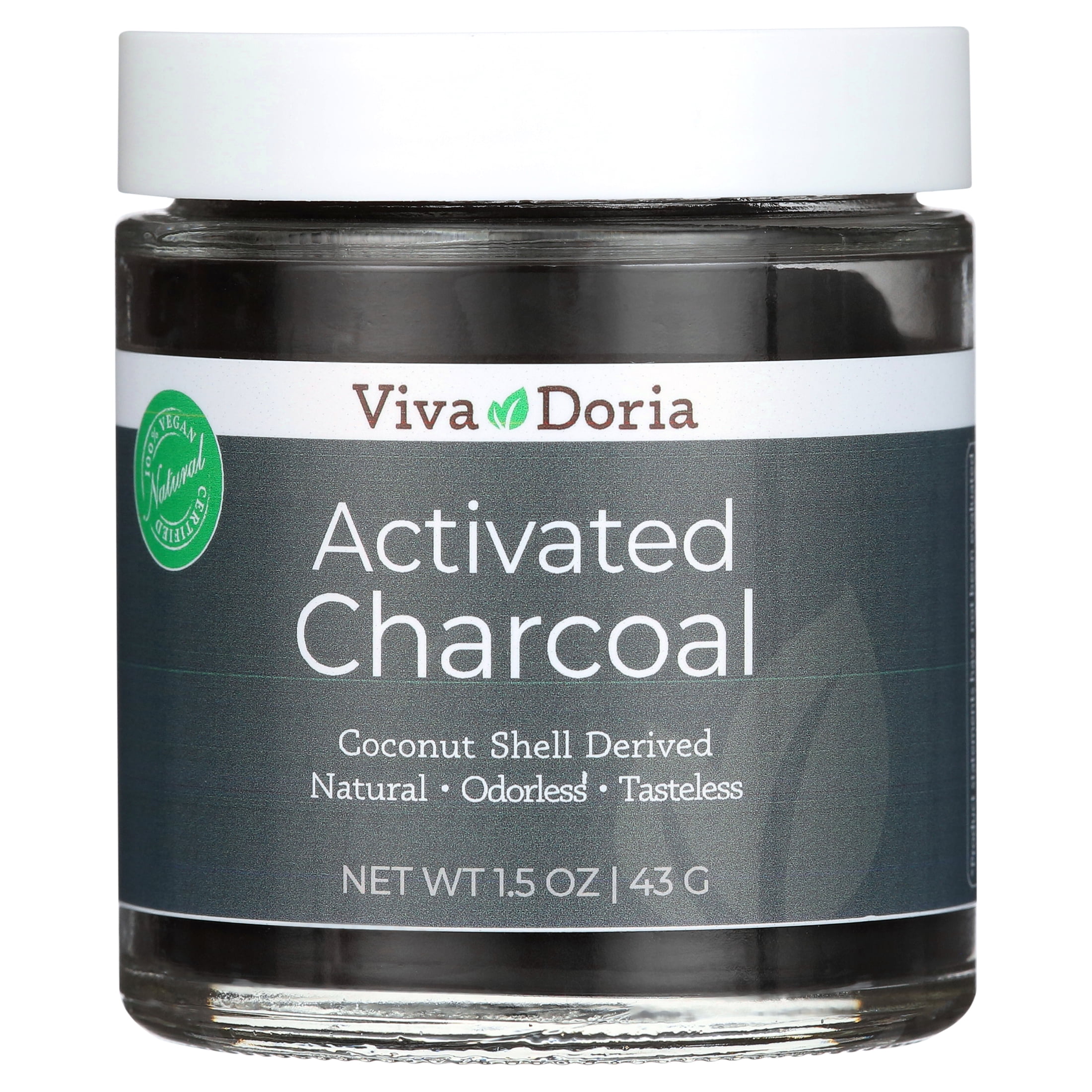 Viva Doria Activated Charcoal Powder, Coconut Shell Derived, Food Grade ...