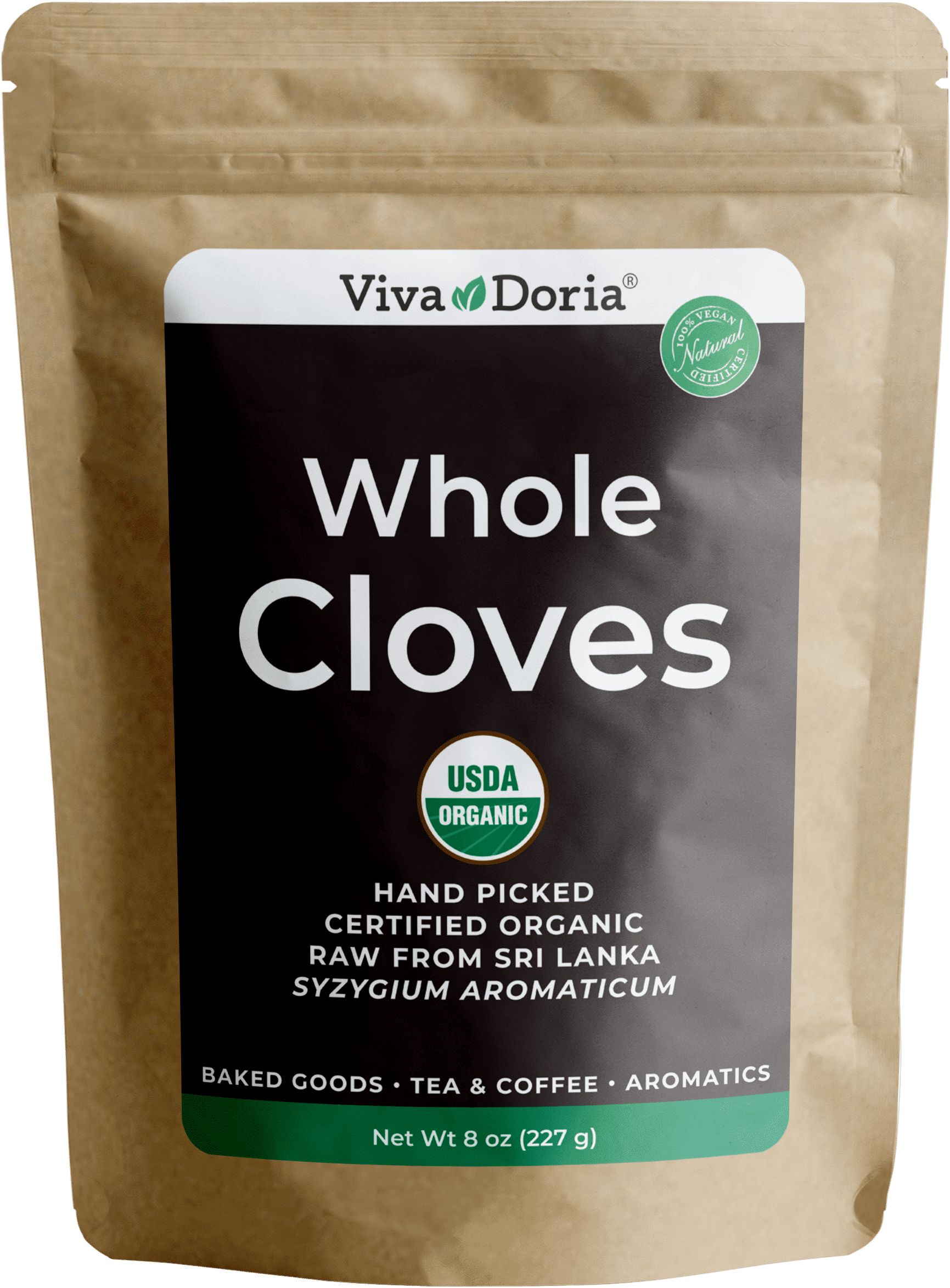 Viva Doria, Whole Cloves, 8 Oz, USDA Organic Resealable Pouch - Walmart.com