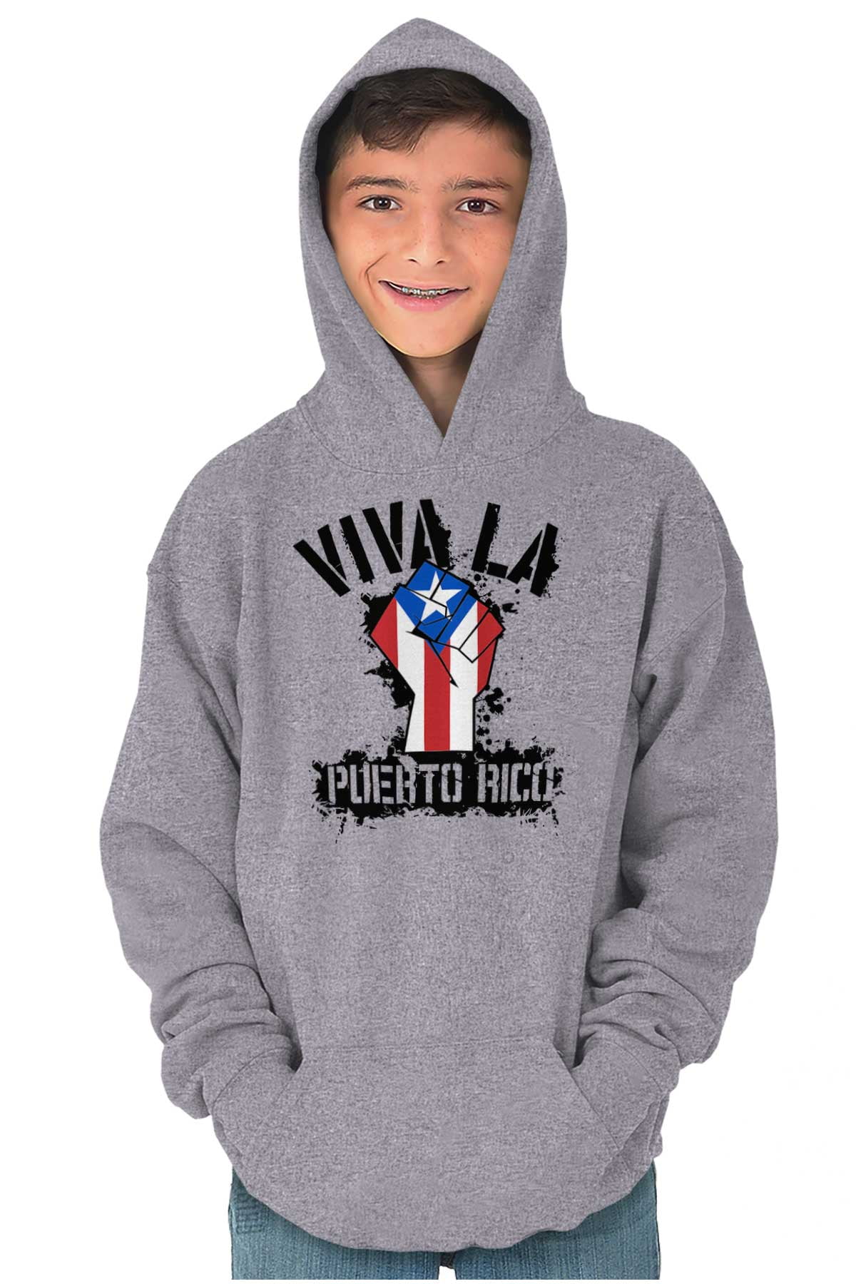Viva La Puerto Rico Se Levanta Pride Youth Hoodie Boy Girl Teen Brisco ...