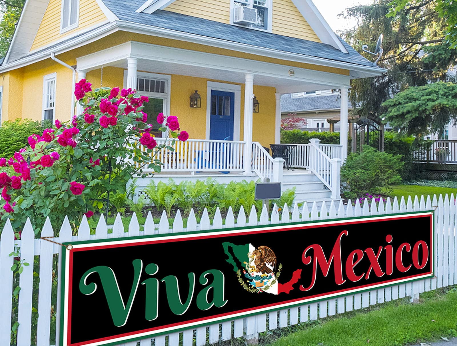 Viva Mexico Fence Banner Mexican Independence Day September 16th ...