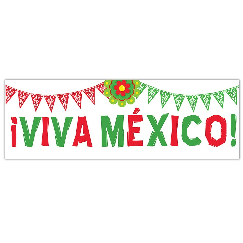 Viva Mexico Fence Banner Mexican Independence Day September 16th ...