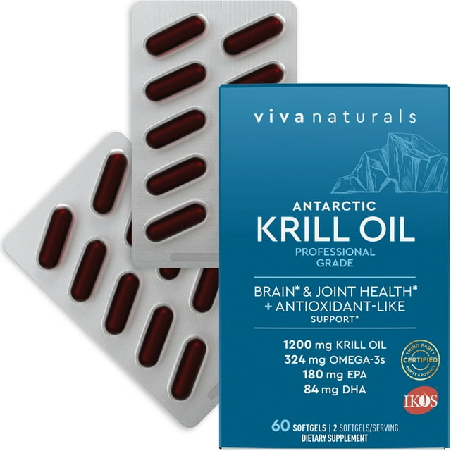 Viva Naturals Professional Grade, Antartica Krill Oil, 1200 mg 60 ...