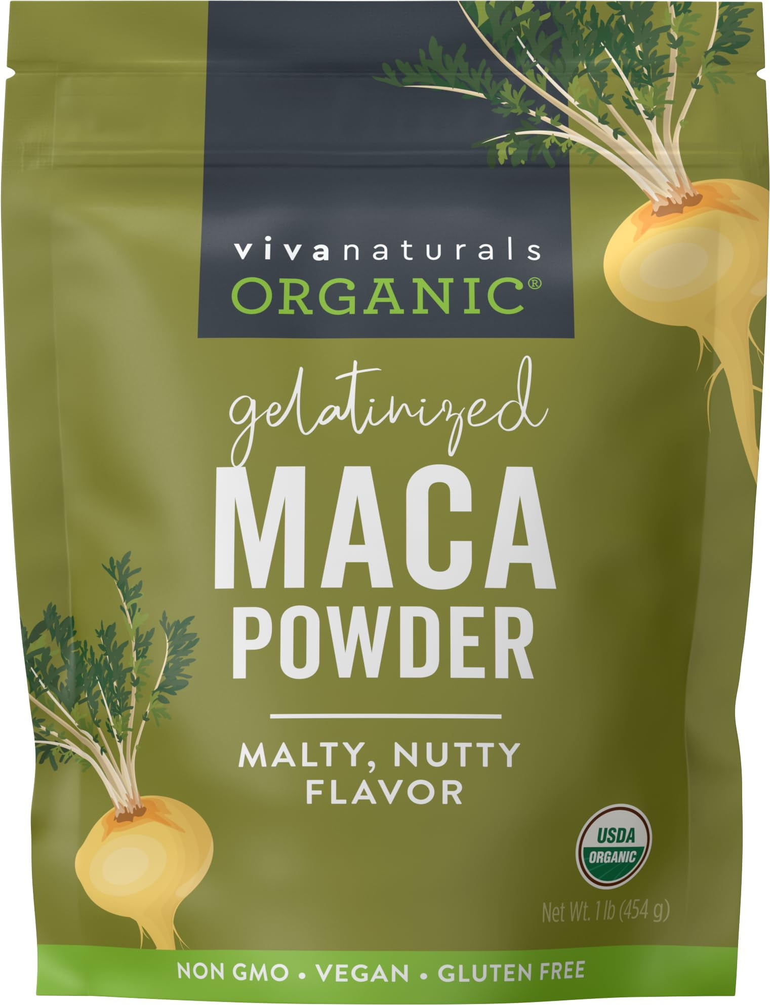 Viva Naturals Organic Maca Powder - Gelatinized Maca Powder Organic ...
