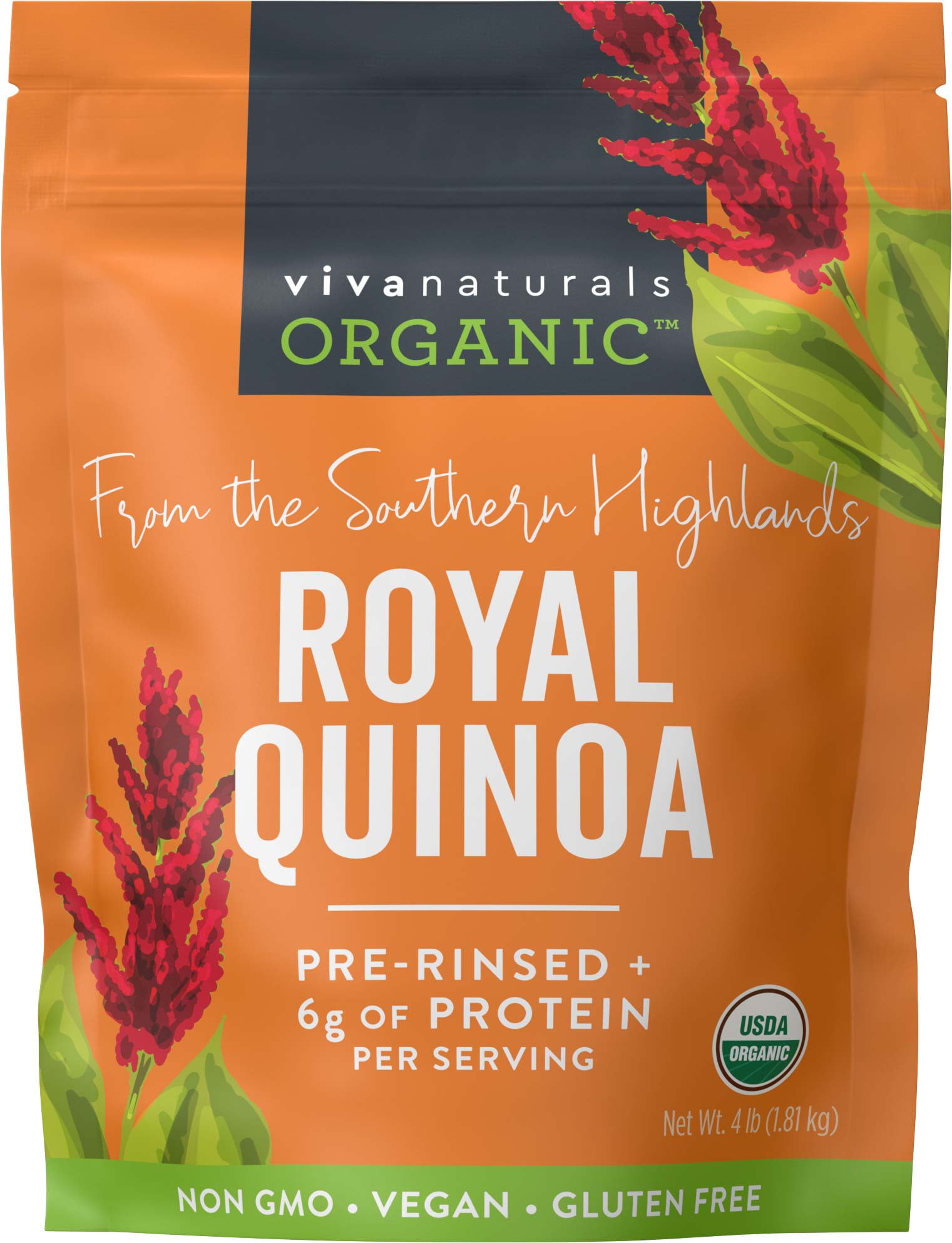 Viva Naturals Organic Royal Quinoa 4 lb - Walmart.com