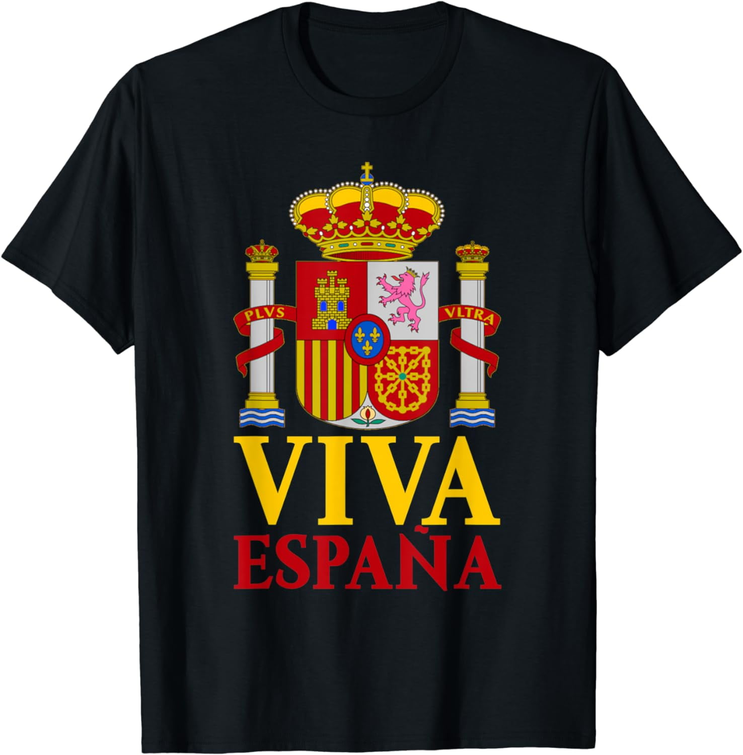 Viva Spain Flag Crest Spanish Colours T-Shirt - Walmart.com