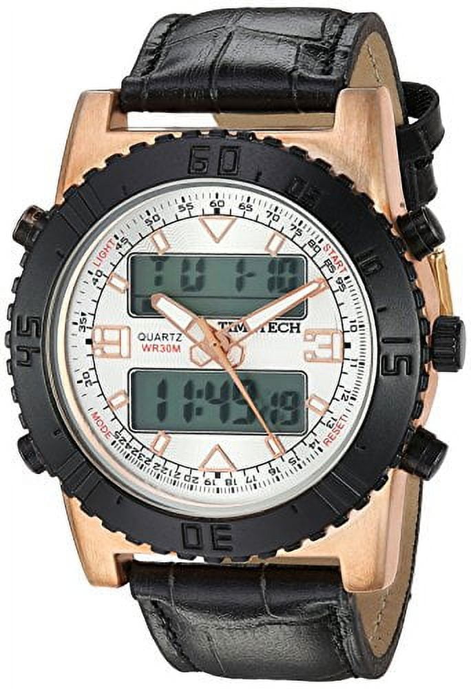 Viva Time Men's Timetech Analog Digital Japanese-Quartz Watch with ...