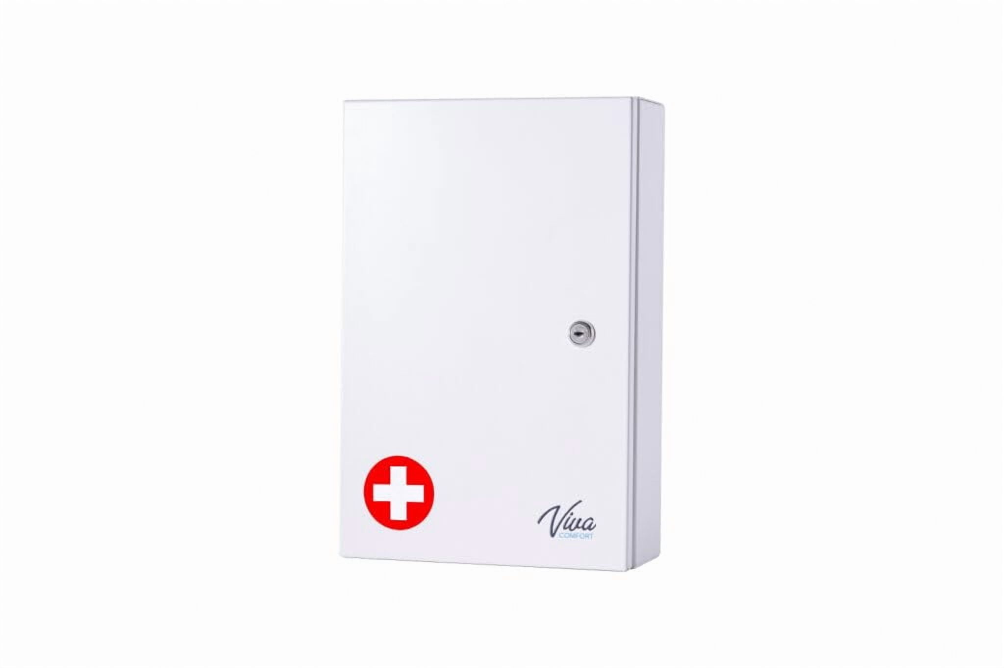 VivaComfort Large White Double Door Narcotics Cabinet, Locking Medicine ...