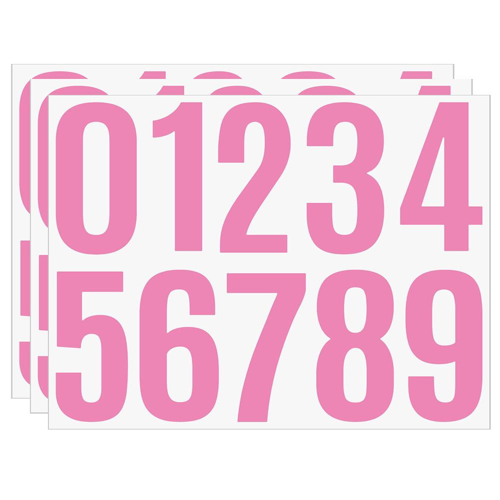VivaFlex 3 Sheets Mailbox Numbers Stickers Waterproof Adhesive Vinyl ...