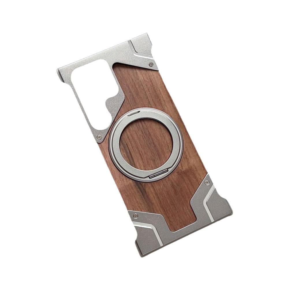 VivaFlex For Samsung Galaxy S22 25 Ultra Walnut Wood Metal Borderless ...