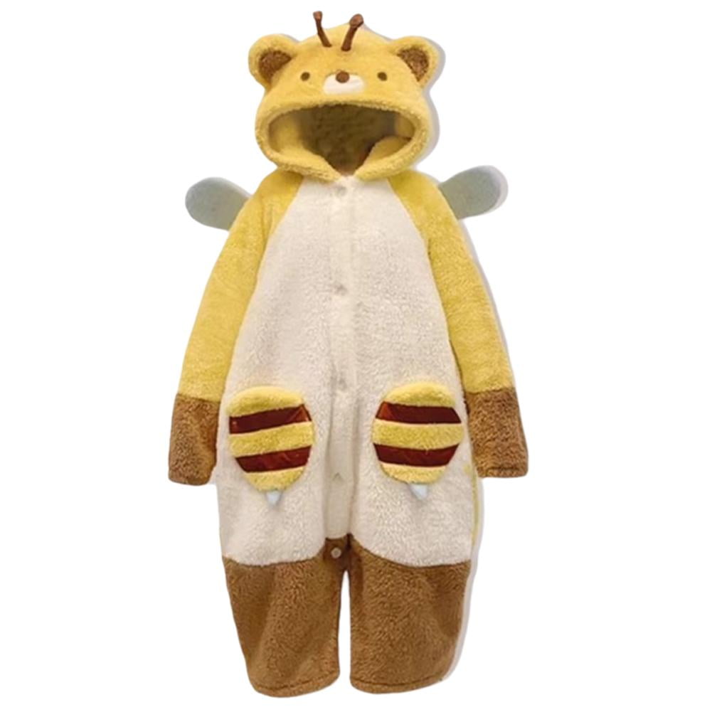 VivaFlex Hoodie Plush Cartoon Warm Pajama Kawaii Cute BEE Pocket Pajama For Women - Walmart.com